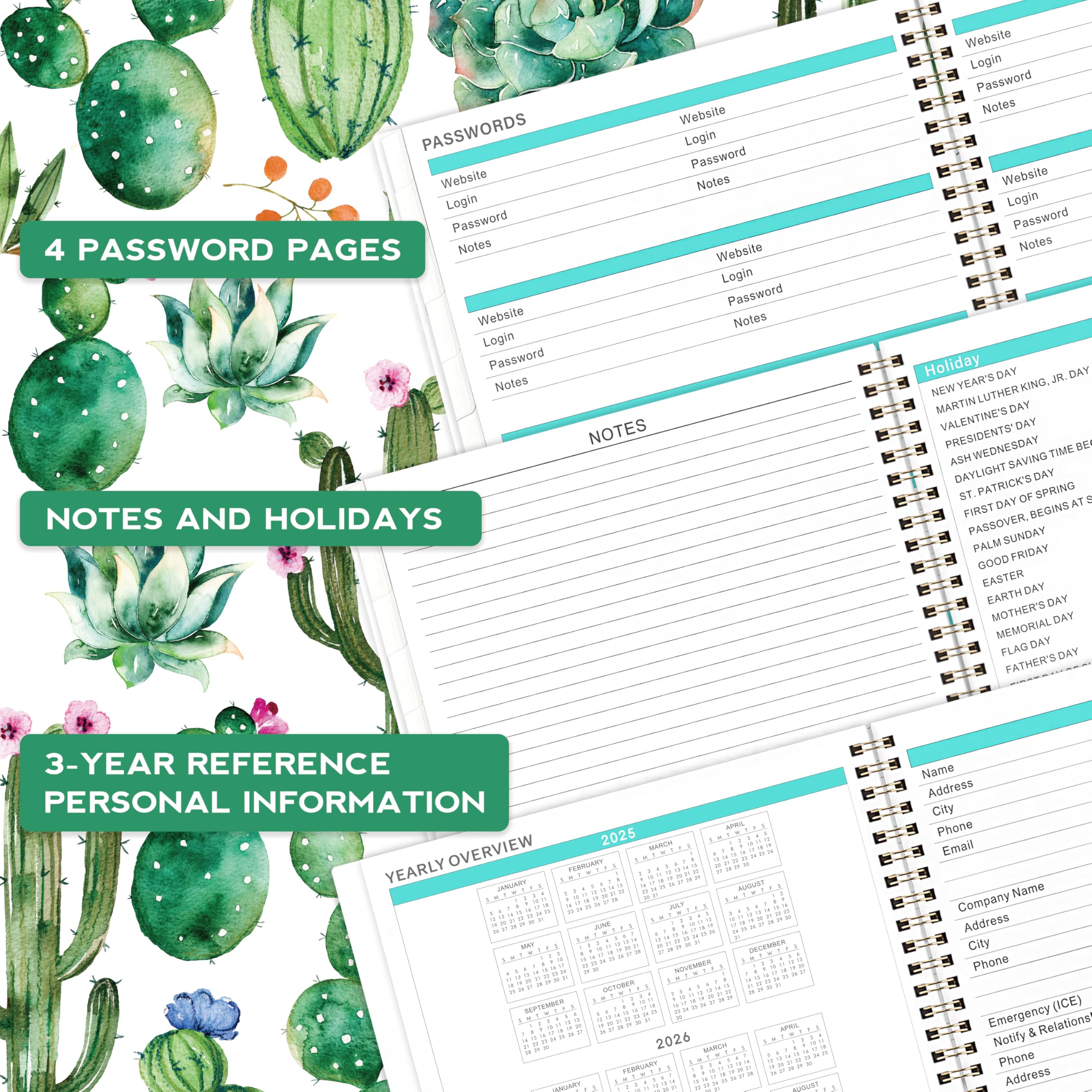 2023-2024 Monthly Calendar/Planner - Monthly Planner/Calendar 2023-2024, 9" x 11", Jan 2023 - Dec 2024, Planner 2023-2024 with Monthly Tabs, Twin-Wire Binding, Two-Side Pocket, Perfect Organizer.