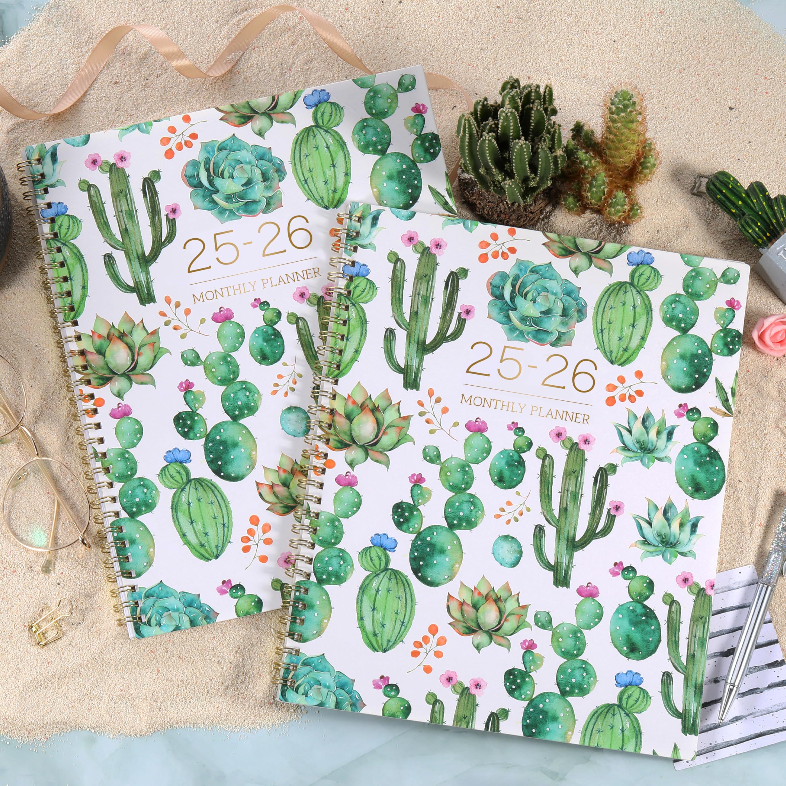 2023-2024 Monthly Calendar/Planner - Monthly Planner/Calendar 2023-2024, 9" x 11", Jan 2023 - Dec 2024, Planner 2023-2024 with Monthly Tabs, Twin-Wire Binding, Two-Side Pocket, Perfect Organizer.