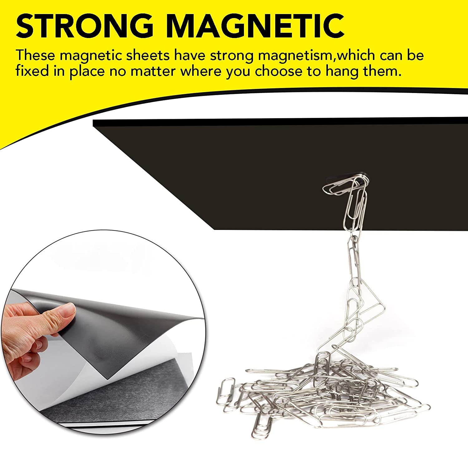 DIYMAG Magnetic Adhesive Sheets, |4" x 6"|, 18 Pack,Cuttable Magnetic Sheets,Flexible Magnet Sheets with Adhesive for Crafts, Photos and Die Storage, Easy Peel and Stick