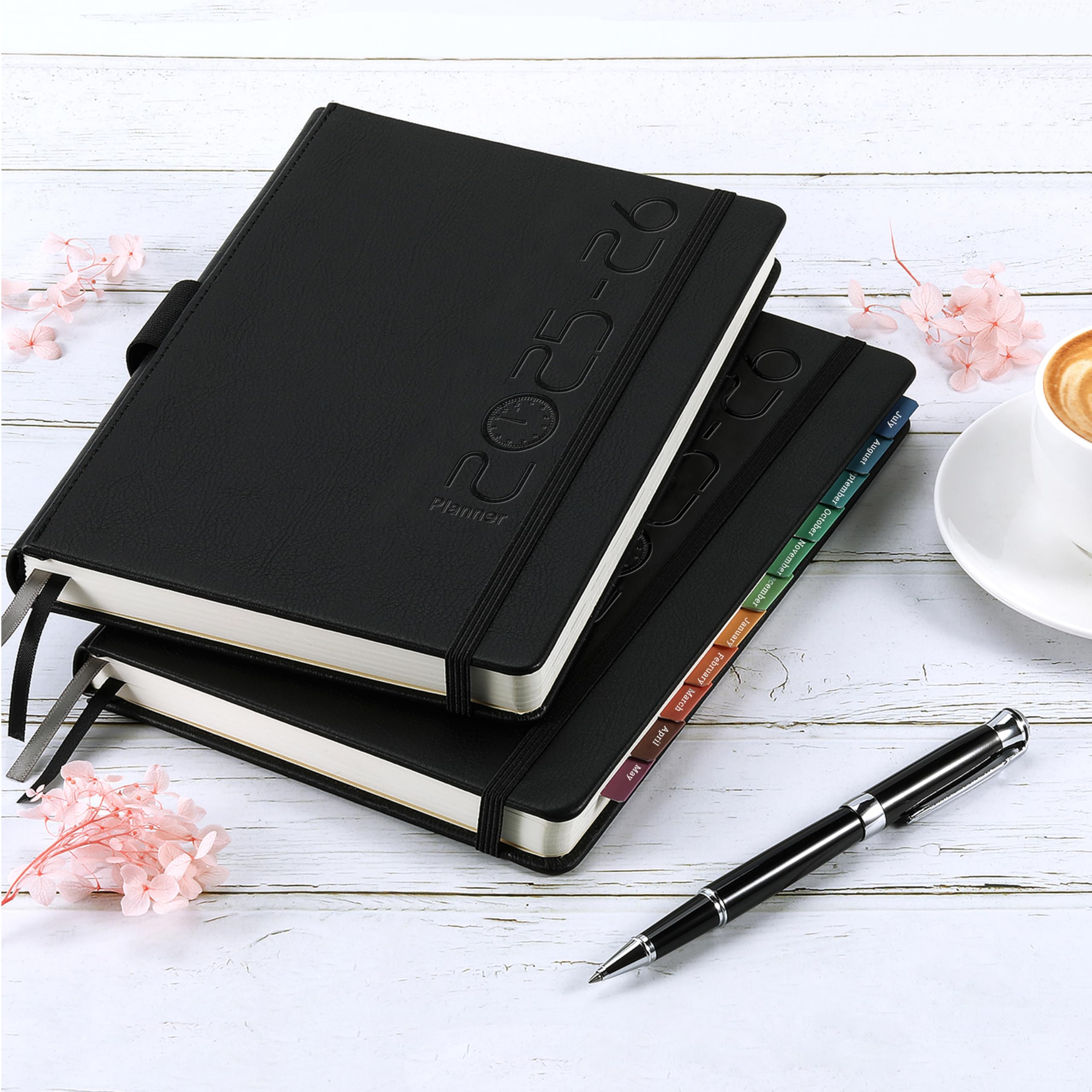 2023 Planner - Planner 2023 with Pen Loop, to Achieve Your Goals & Improve Productivity, January 2023 - December 2023, Thick Paper, Inner Pocket, 5.75" x 8.25", Black
