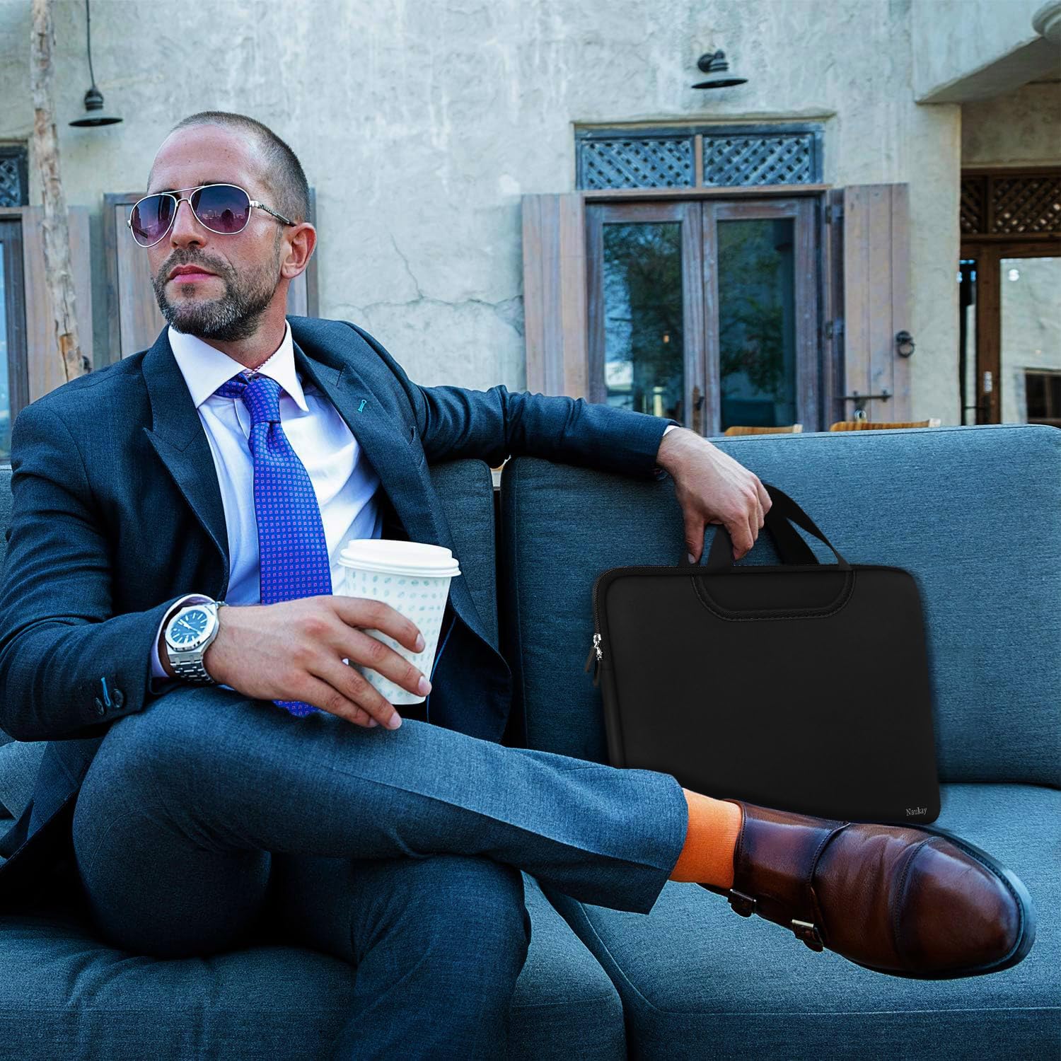 Laptop Sleeve Bag 15.6 Inch, Durable Slim Briefcase Handle Bag & with Two Extra Pockets,Notebook Computer Protective Case for 15 15.6 inch HP, Dell, Acer, Asus, Chromebook, Ultrabook, Black