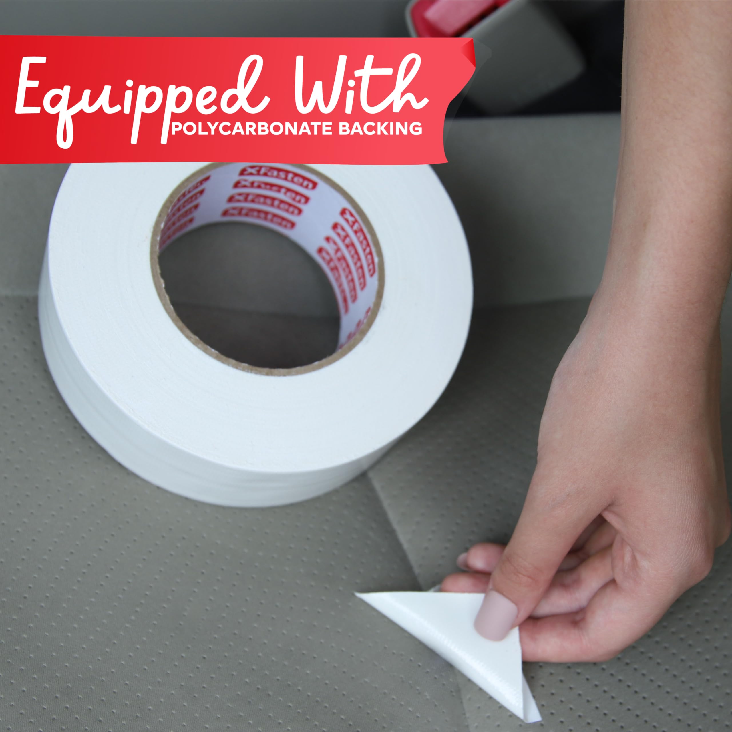 XFasten Super Strong Duct Tape, White, 3" x 30 Yards, Waterproof Duct Tape for Outdoor, Indoor, School and Industrial Use