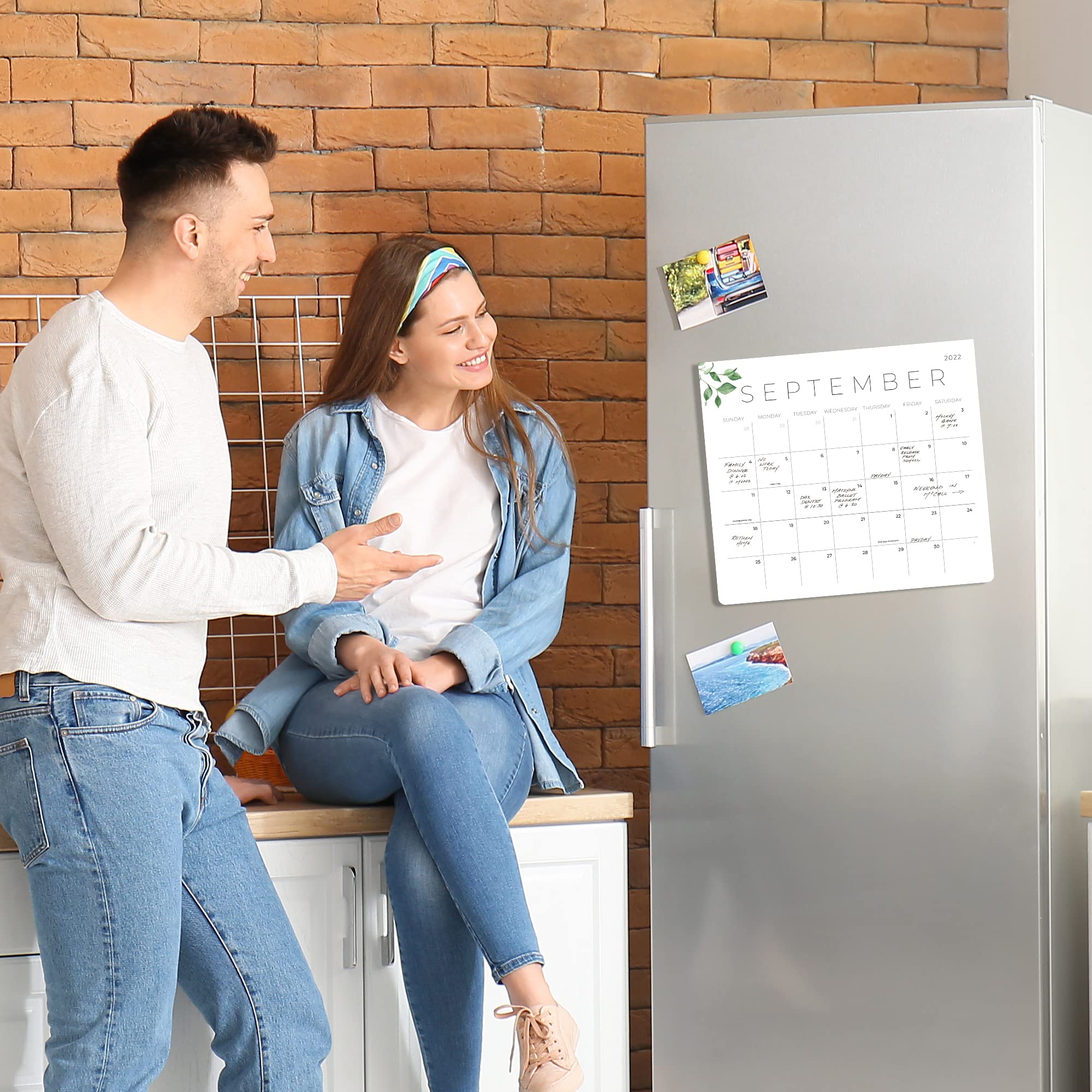 Beautiful Magnetic 2023 Fridge Calendar - Beautiful Monthly Greenery Calendar for Easy Planning - The Perfect Refrigerator Calendar To Stay on Track With Your Appointments