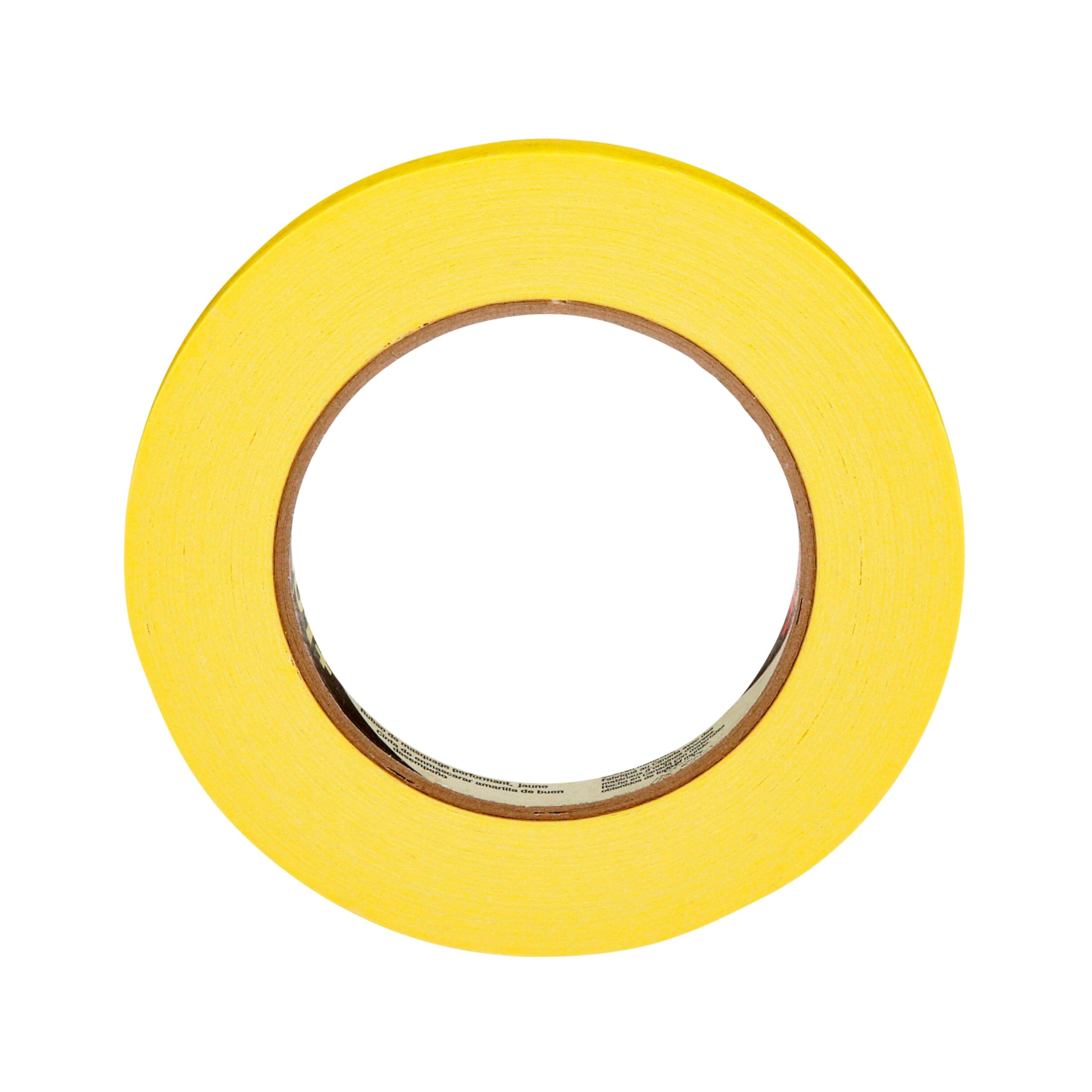 3M 301+12 301+ Yellow Masking or Painter's Tape, 12 mm Width