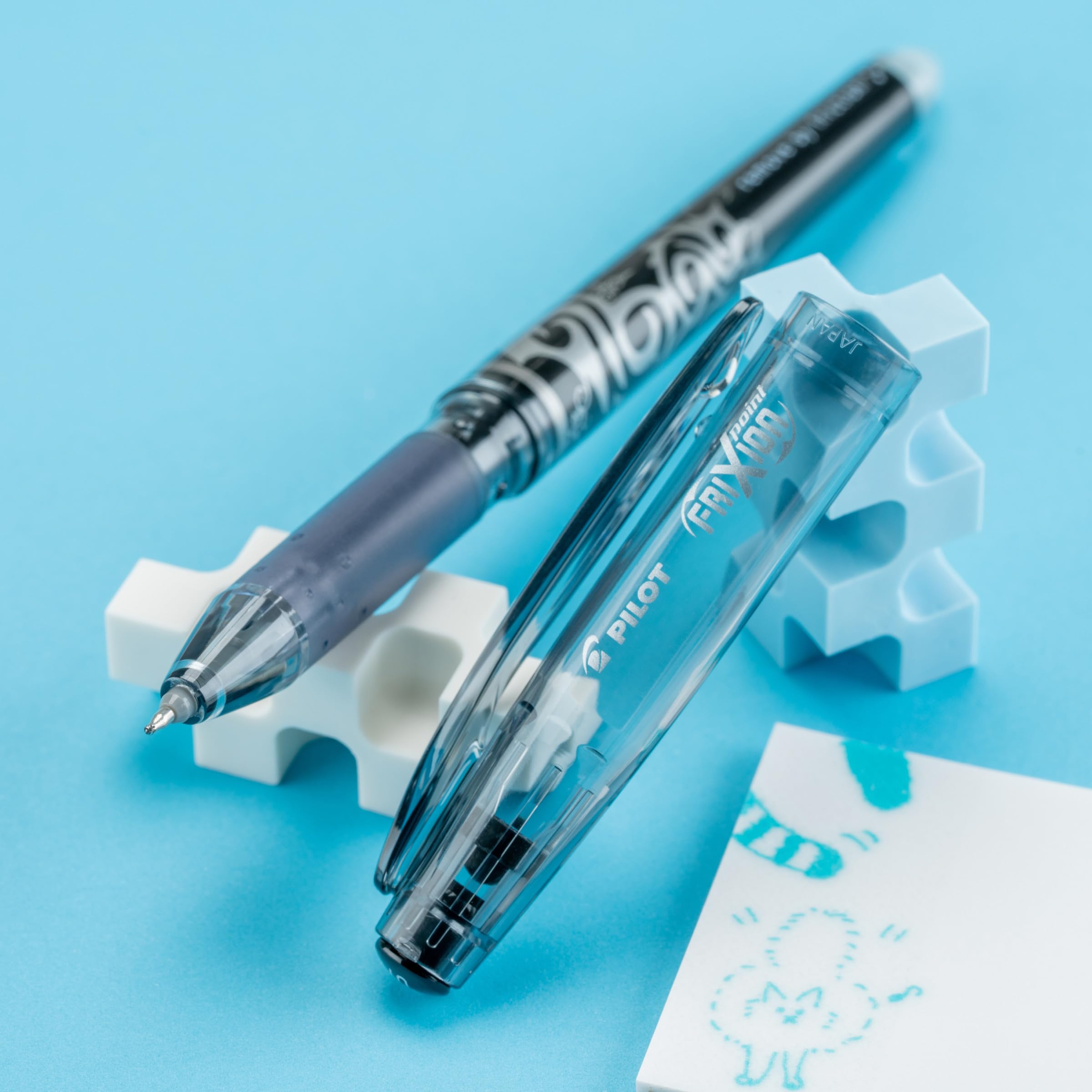 PILOT FriXion Point Erasable & Refillable Gel Ink Pens, Extra Fine Point, Black Ink, 3-Pack (31578)