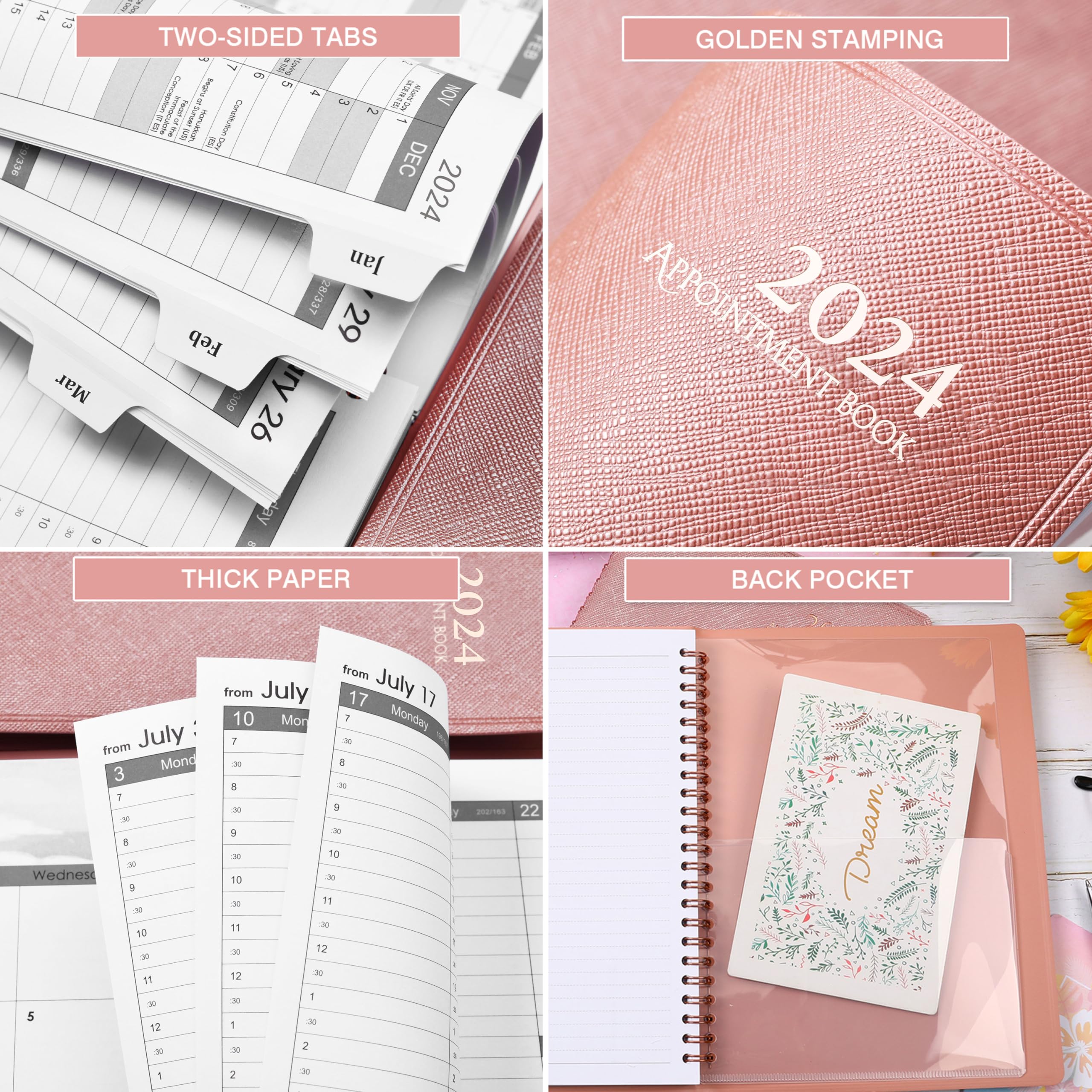 2023 Appointment Book - 2023 Weekly Appointment Book & Planner - 2023 Daily Hourly Planner 8.4" x 6.3", Mar 2023- Dec 2023, 30-Minute Interval, Soft Leather Cover, Improving Your Time Management Skill
