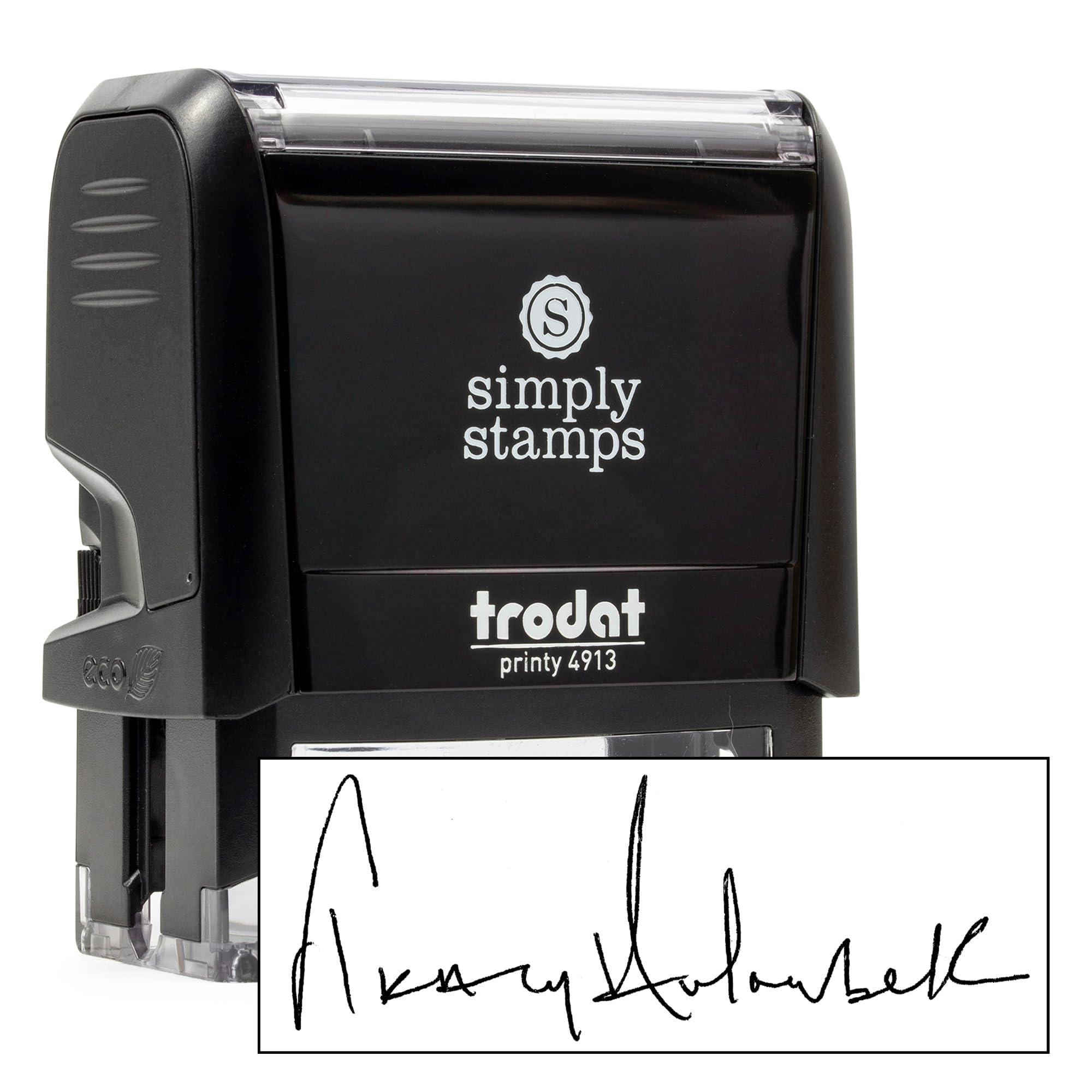 Custom Signature Stamp - Self Inking Personalized Signature Stamp | Choose Ink Color | Great for Signing Legal Documents, Checks and Other Paperwork at Home and at Work