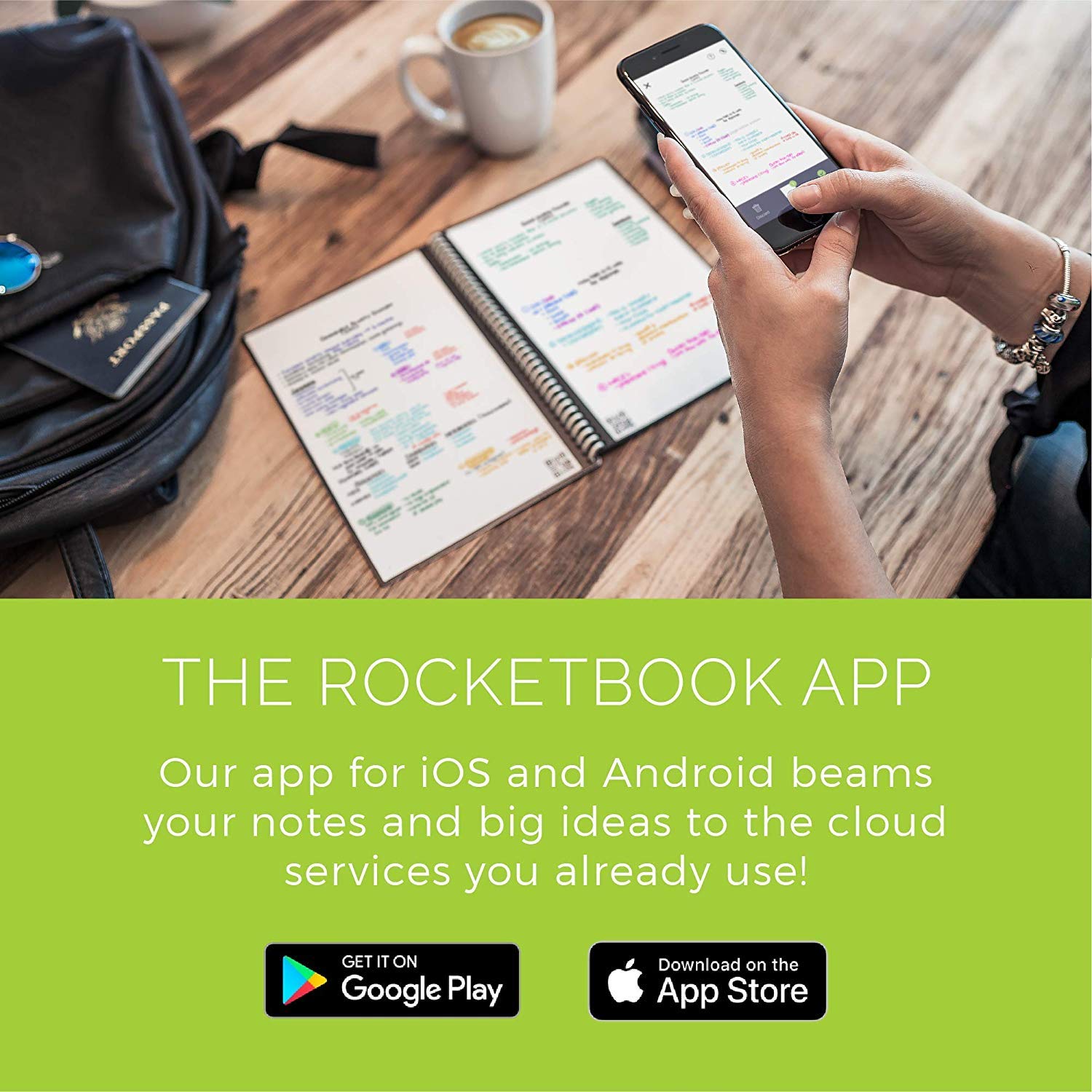 Rocketbook Beacons - Digitize Your Whiteboard - Reusable Stickers To Upload Your Whiteboard Notes To The Cloud with Carrying Case (1 Pack), BEA-A4-K