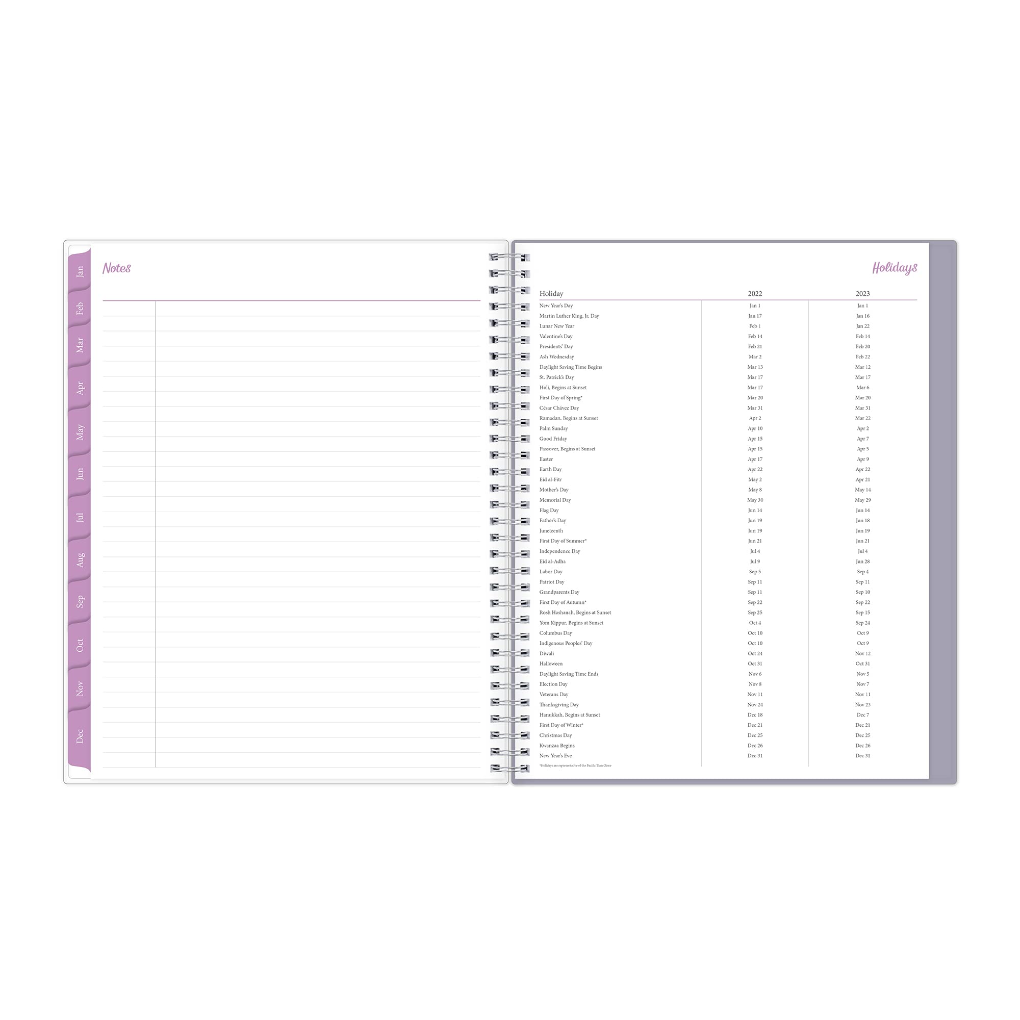 Blue Sky 2023 Weekly and Monthly Planner, January - December, 8.5" x 11", Clear Pocket Cover, Wirebound, Laila (142085)