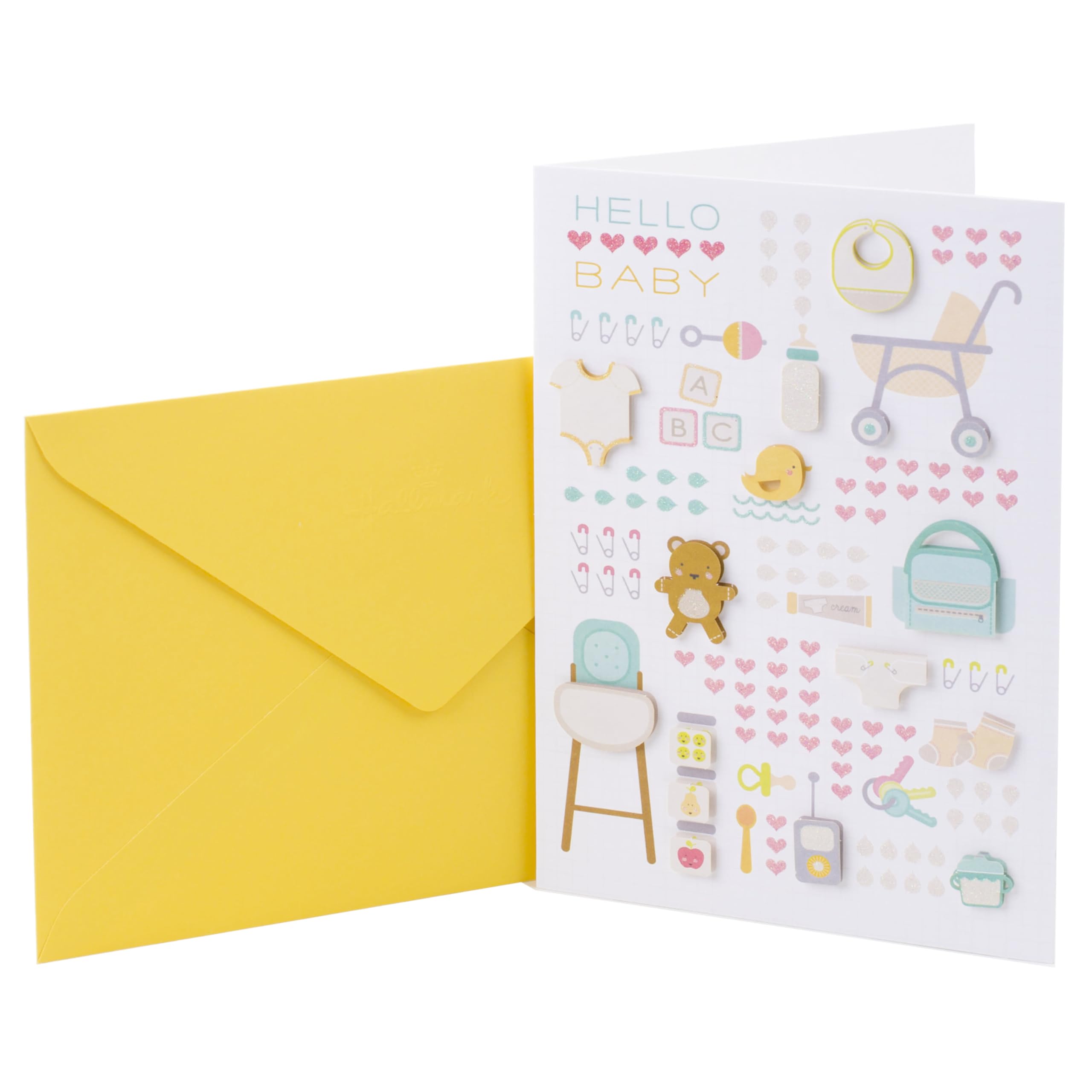 Hallmark Signature New Baby Congratulations Greeting Card, Baby Icons