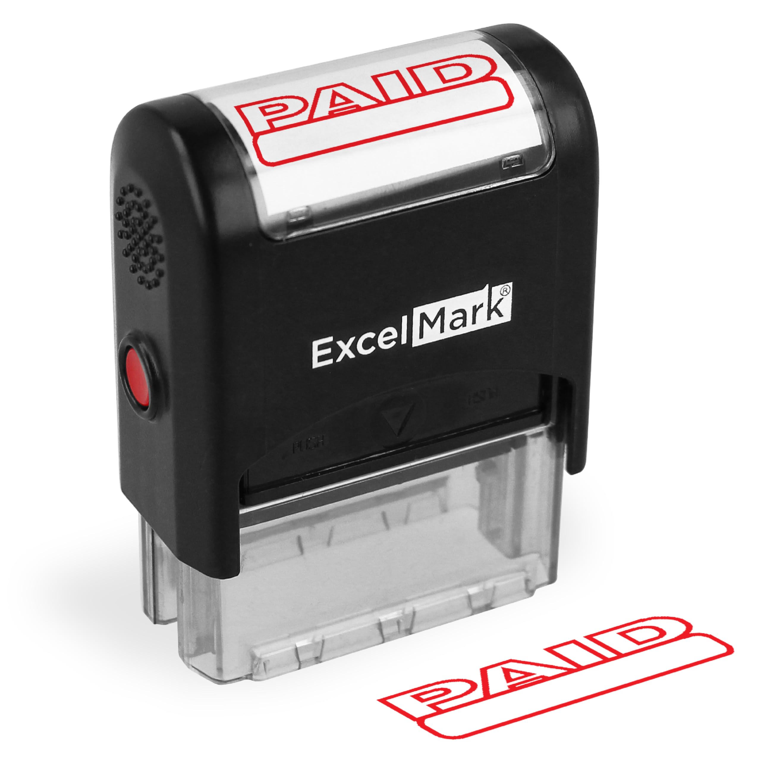 Paid Self Inking Rubber Stamp - Red Ink