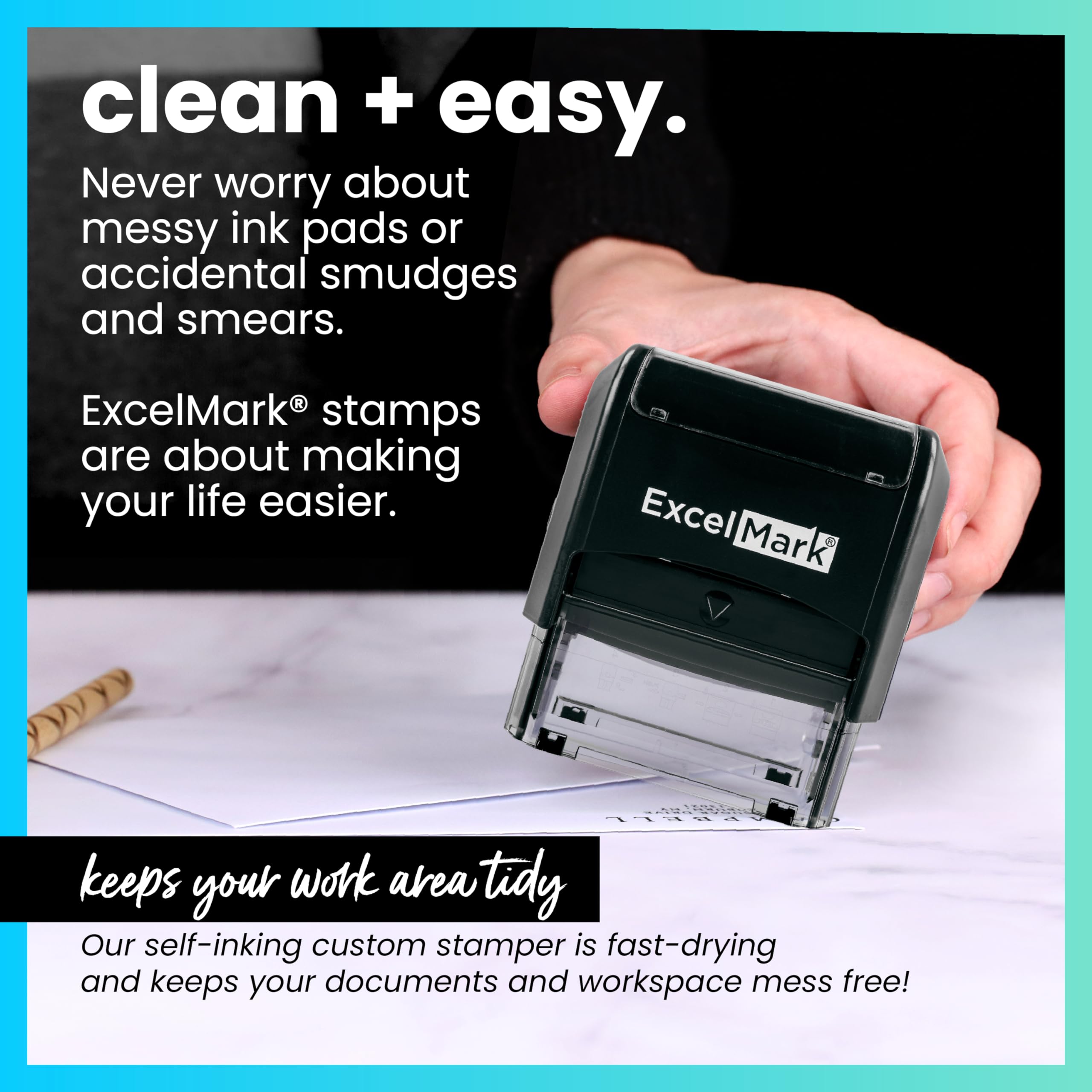 Paid Self Inking Rubber Stamp - Red Ink