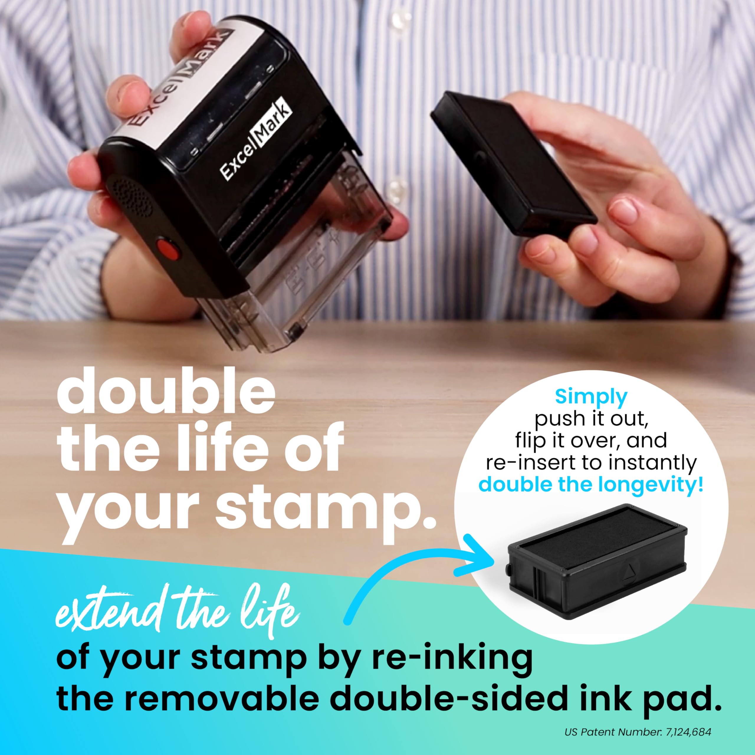 Paid Self Inking Rubber Stamp - Red Ink