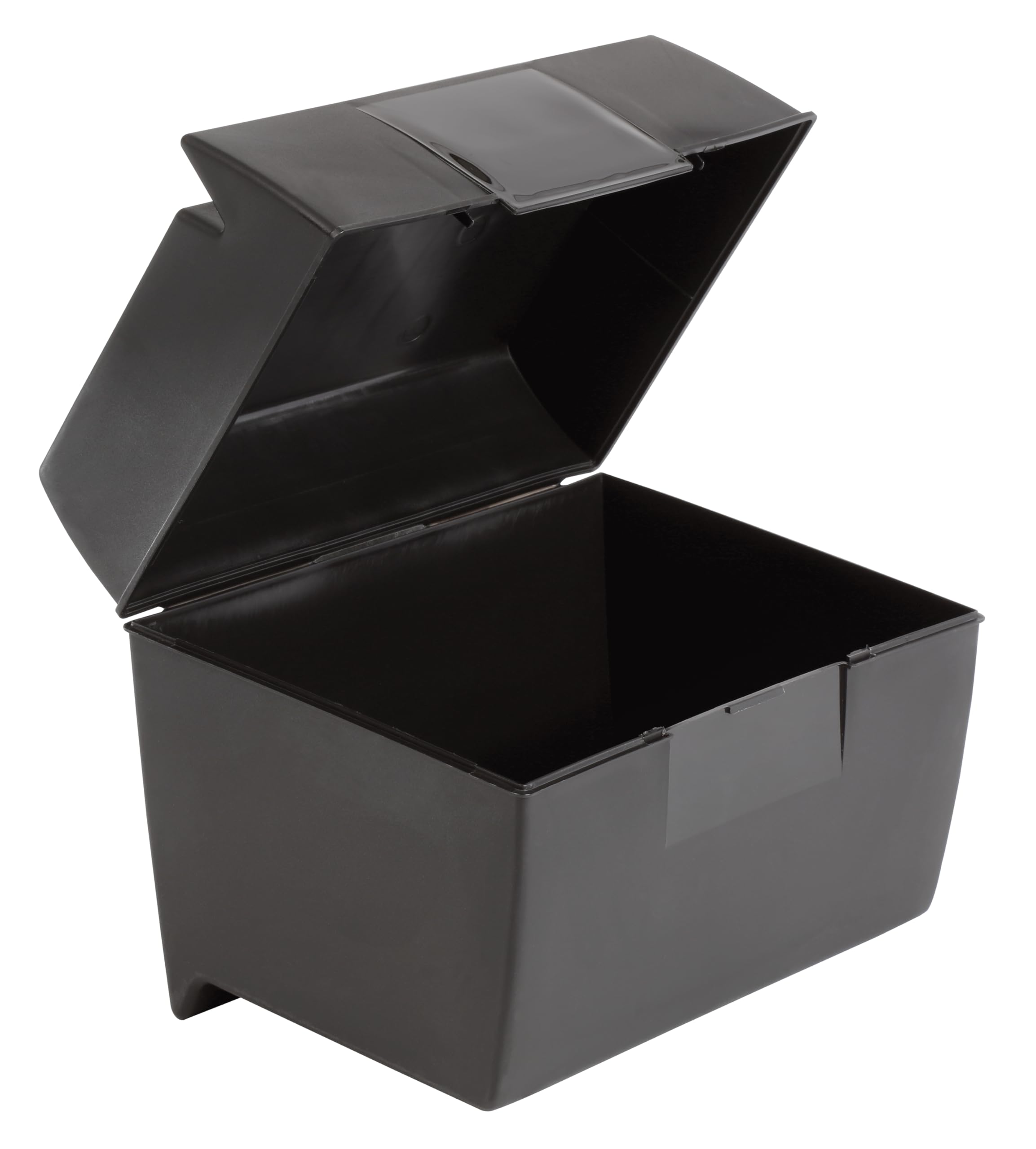 Oxford Plastic Index Card Box, 5 x 8 Inches, 500 Card Capacity, Black (01581)