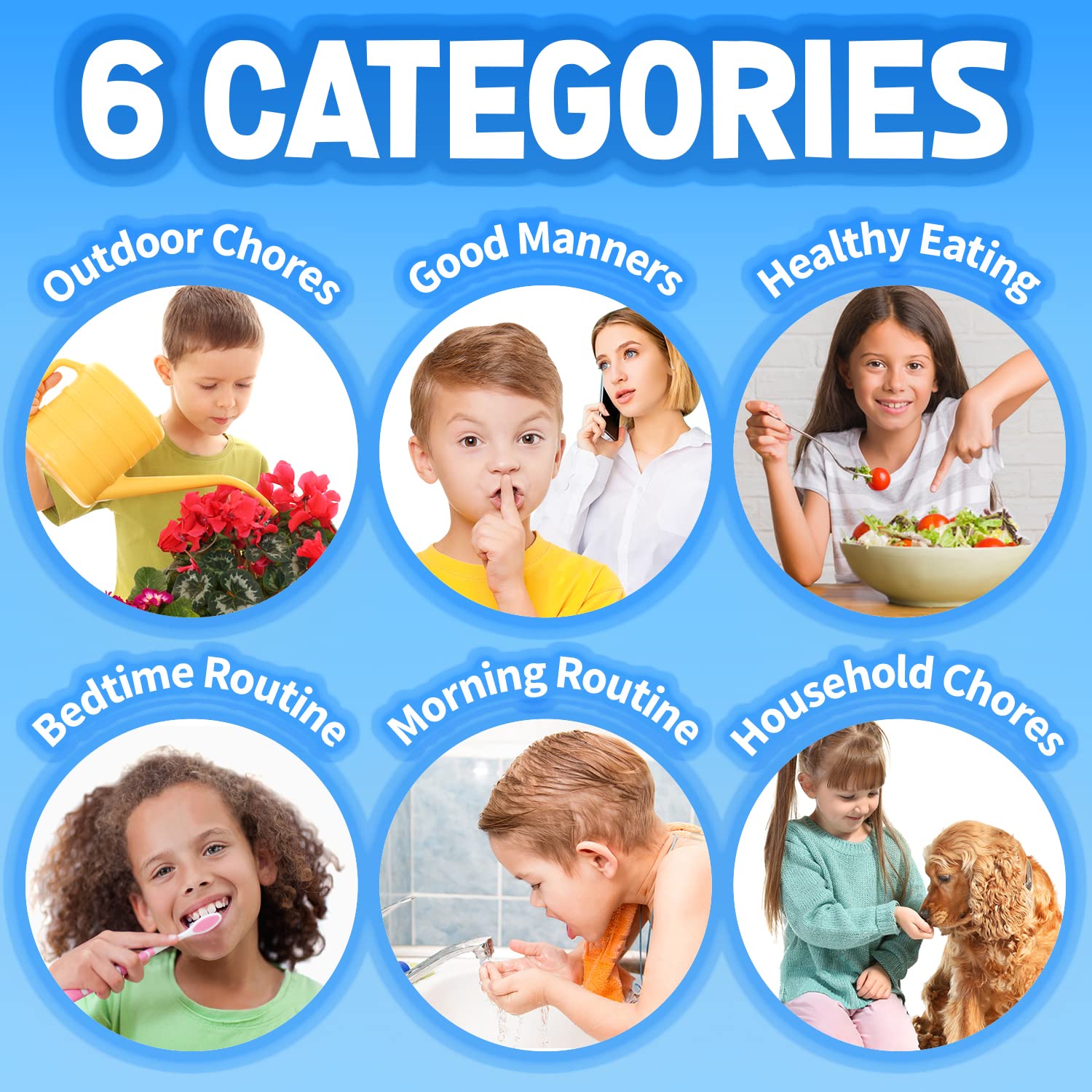 Chore Chart for Multiple Kids, Behavior Chart for Kids at Home, Dry Erase, and Magnetic Reward Chart for 2 Kids, Includes 54 Chores