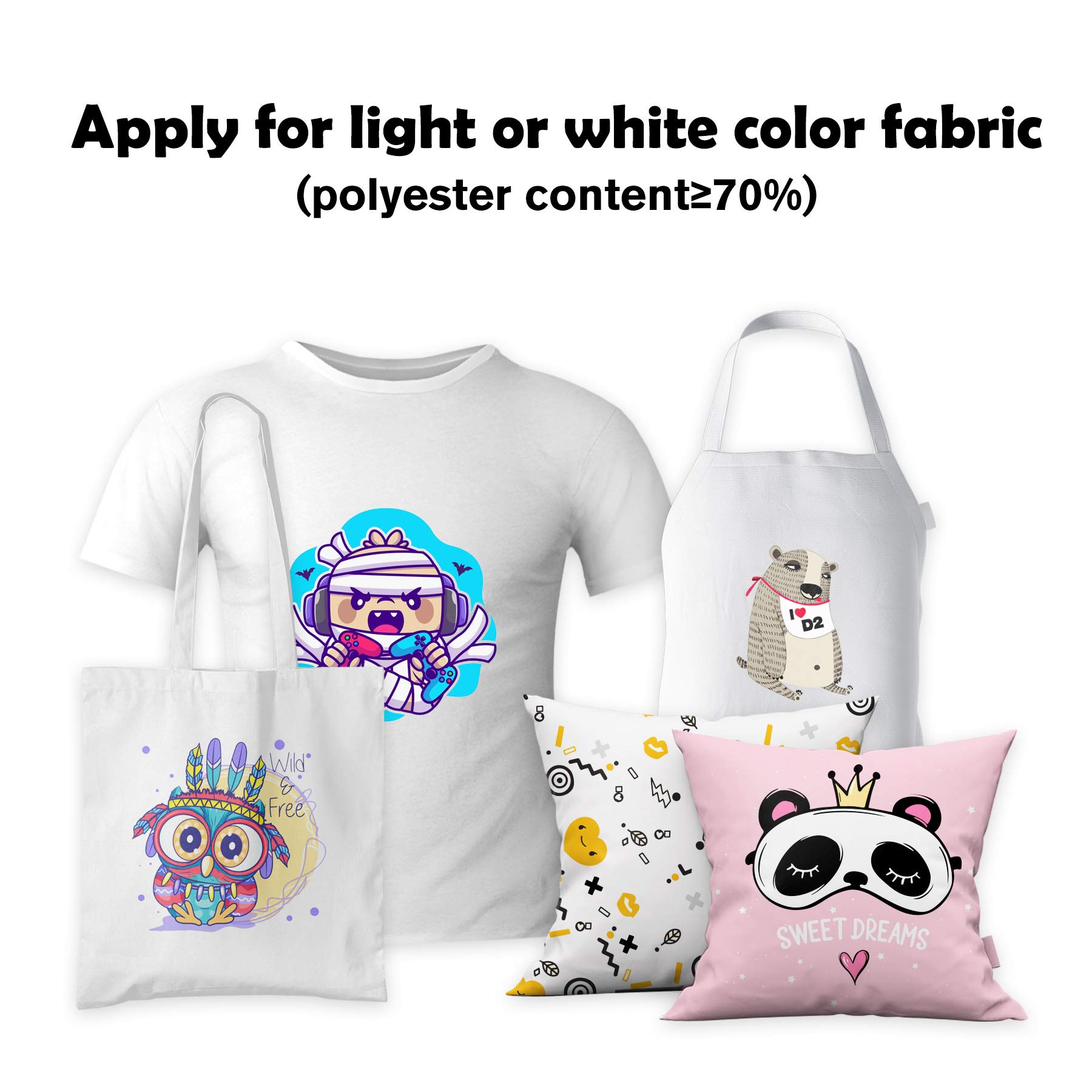 A-SUB Sublimation Paper 8.5x11 Inch for DIY Unique Christmas Gifts Compatible with Inkjet Printer which Match Sublimation Ink 100 Sheets