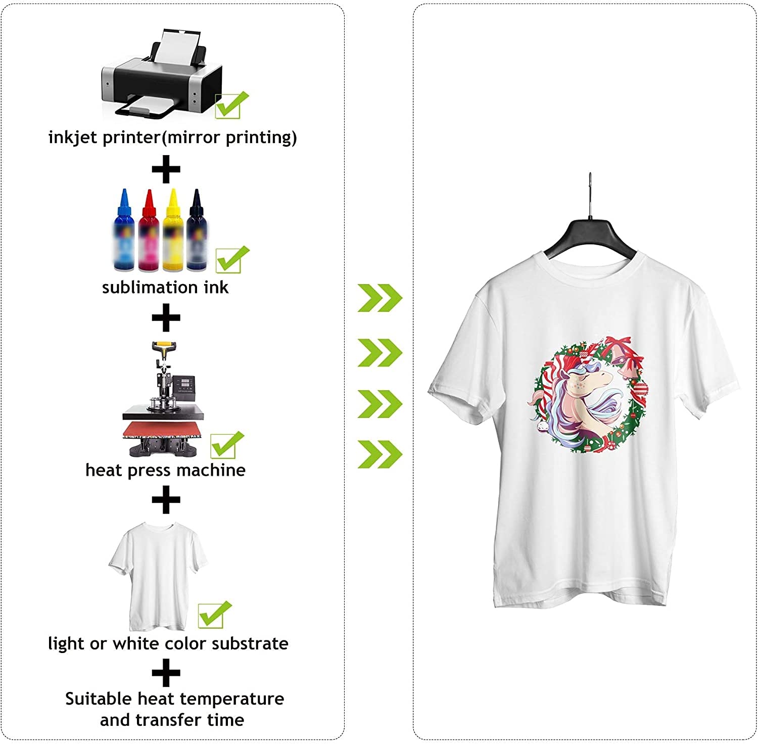 A-SUB Sublimation Paper 8.5x11 Inch for DIY Unique Christmas Gifts Compatible with Inkjet Printer which Match Sublimation Ink 100 Sheets