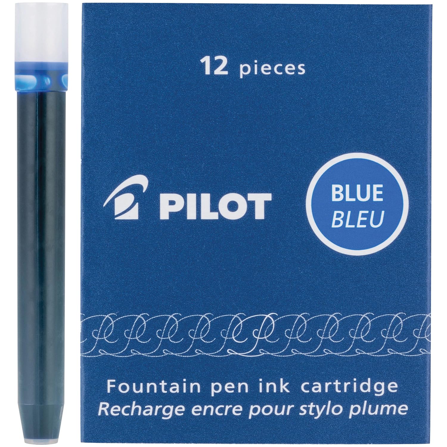 Pilot Namiki IC100 Fountain Pen Ink Cartridge, Blue, 12 Cartridges per Pack (Pack of 2)