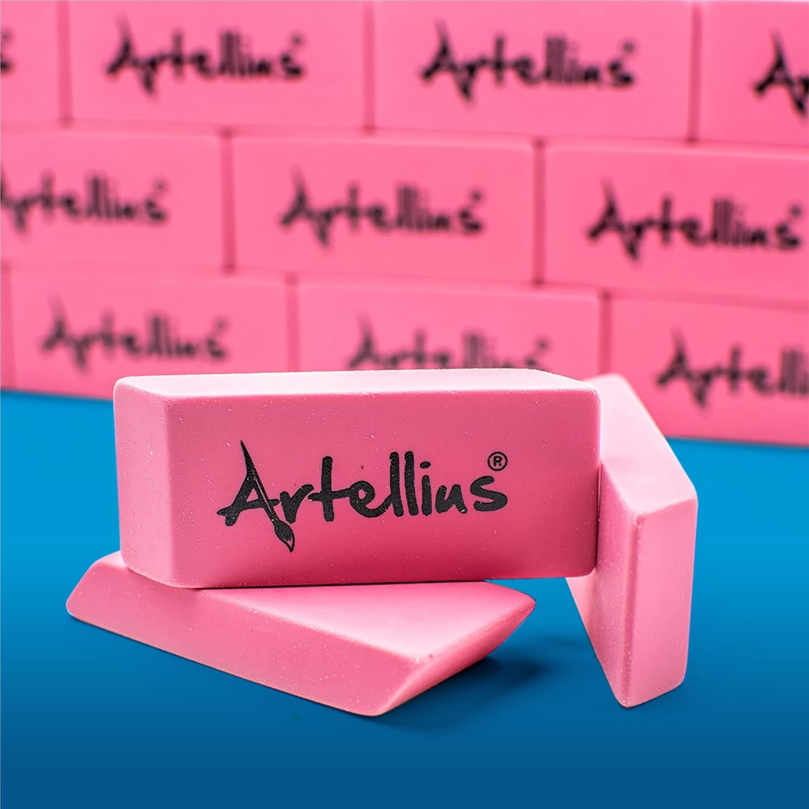 Pink Erasers Pack of 100 - Large Size, Latex & Smudge Free - Bulk School Supplies for Classrooms, Teachers, Homeschool, Office, Art Class, and More!