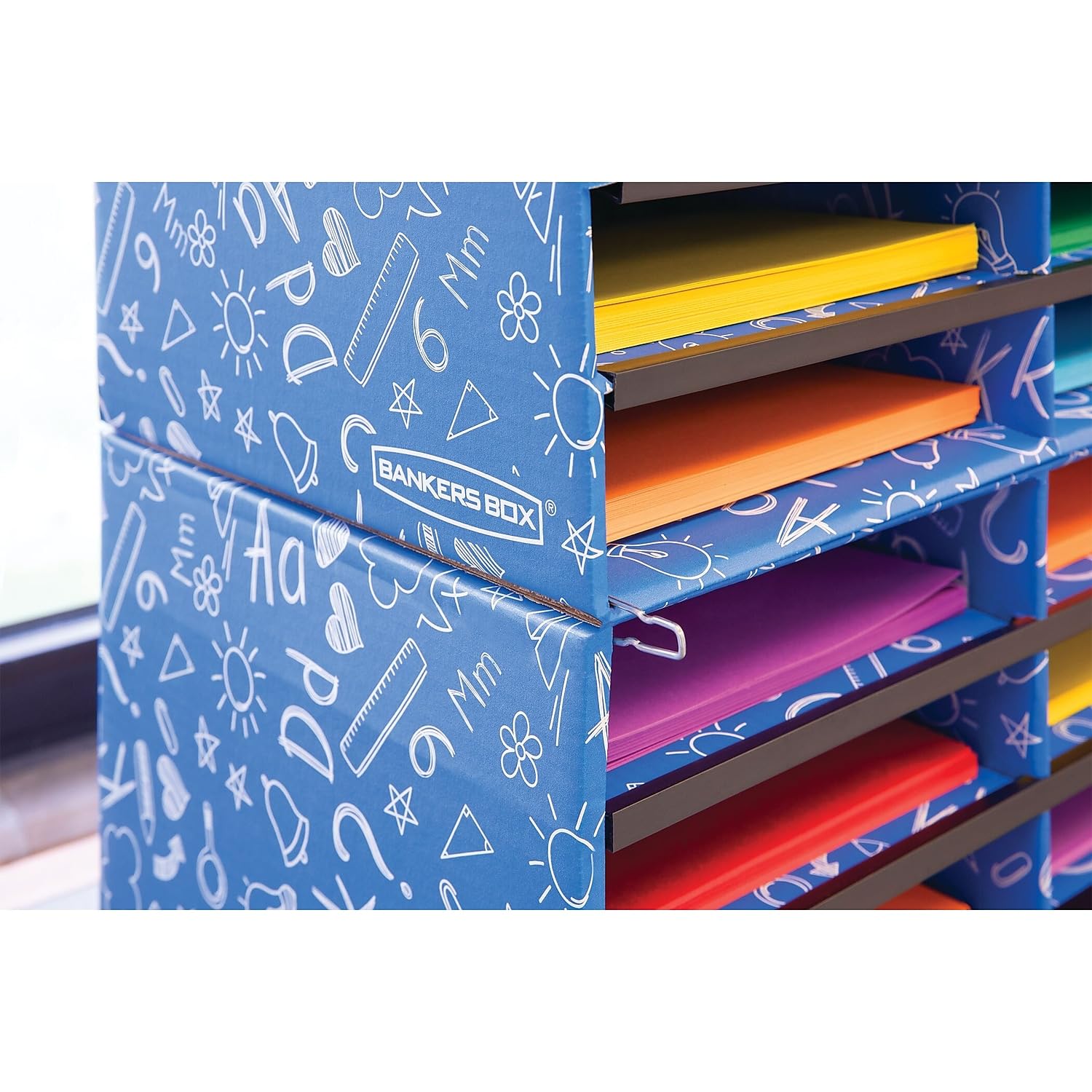 Bankers Box Classroom 10 Compartment Literature Organizer, Single (3384201)