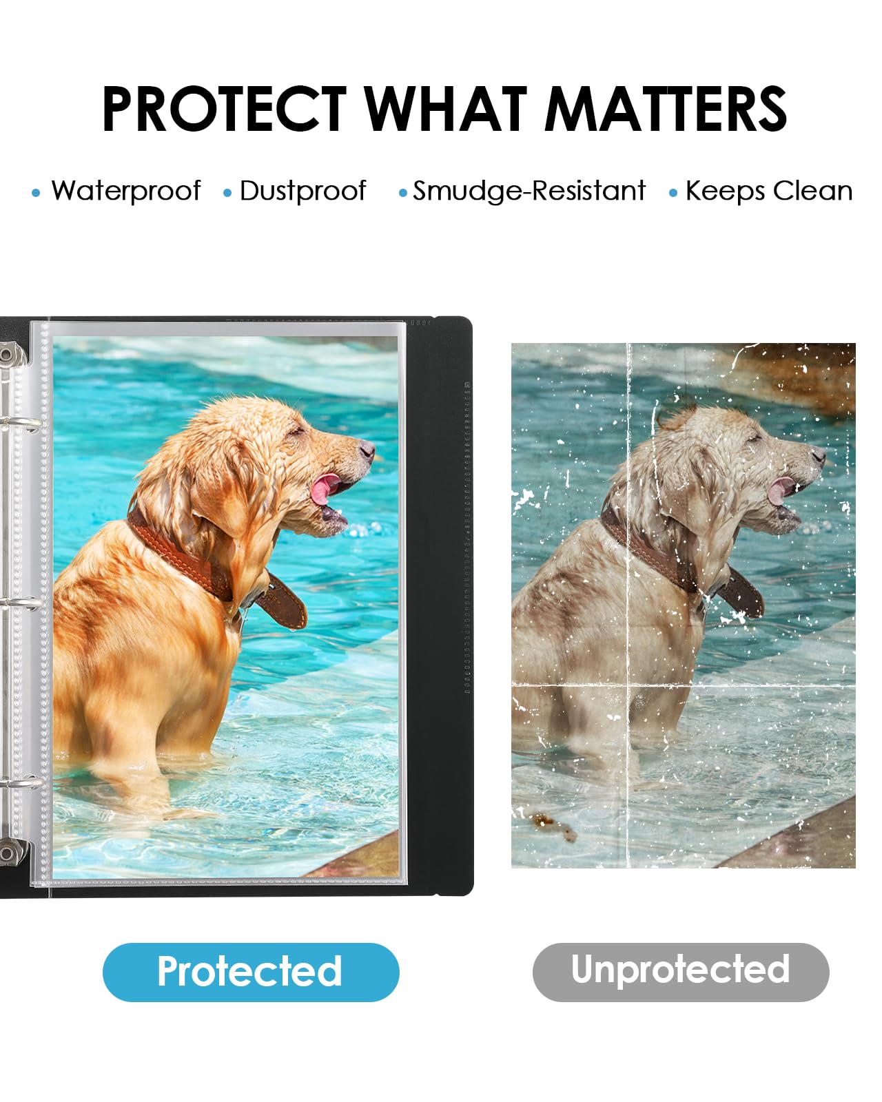 KTRIO Heavyweight Sheet Protectors 5.5 x 8.5 inch, Clear Page Protectors for Mini 3 Ring Binder, Plastic Sleeves for Binders, Top Loading Paper Protector, 60 Pack