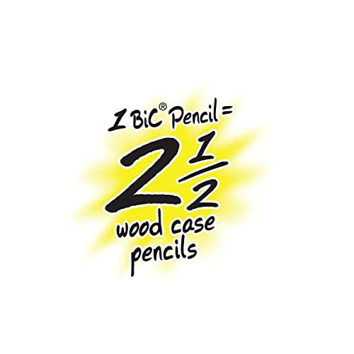 BIC Xtra-Life Mechanical Pencil, Clear Barrel, Medium Point (0.7mm), 12-Count , Black
