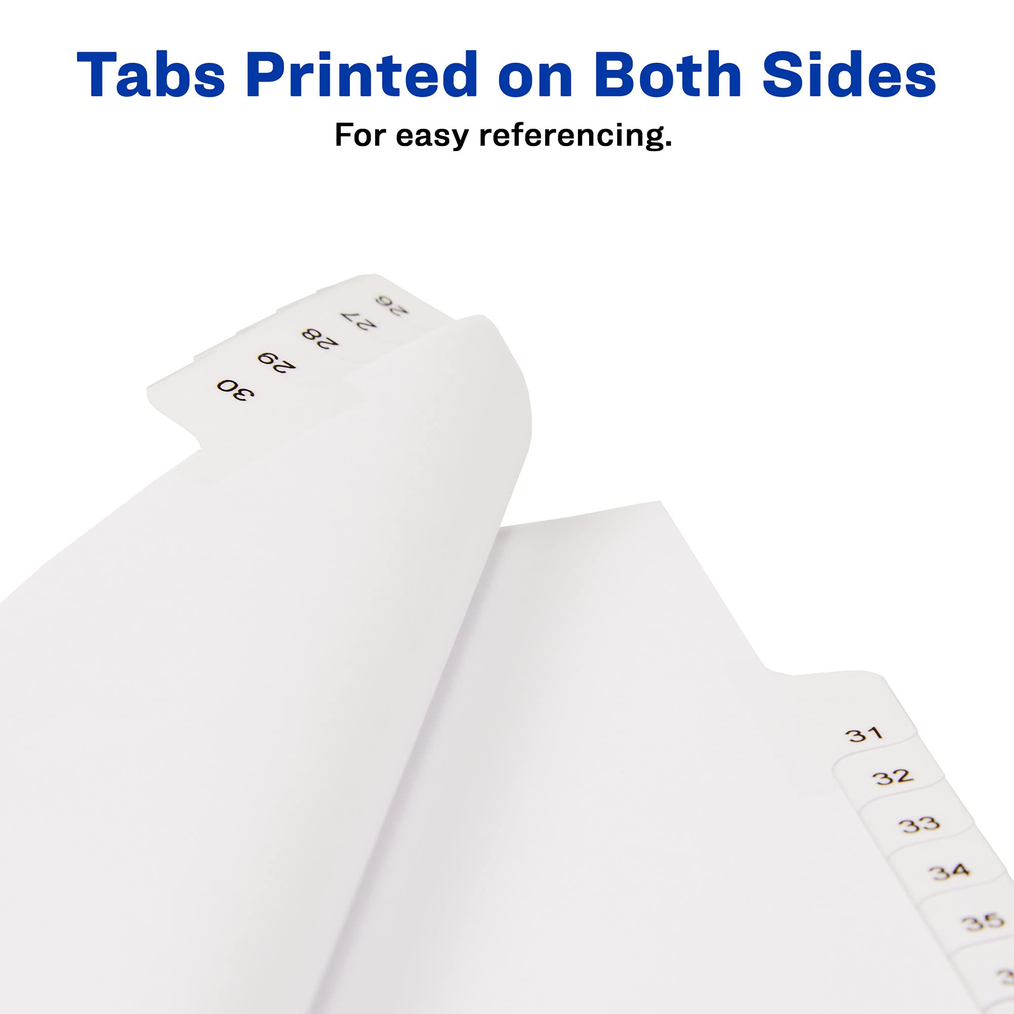 Avery 26-50 Legal Exhibit Dividers for 3 Ring Binders, 25-Tab Sets, Allstate Style, 5 Binder Divider Sets (21702)