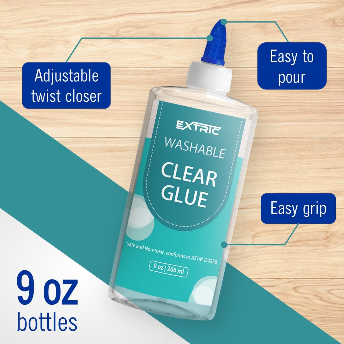 Elmer's Liquid School Glue, Clear, Washable, 9 Ounces, 1 Count Pack of 2