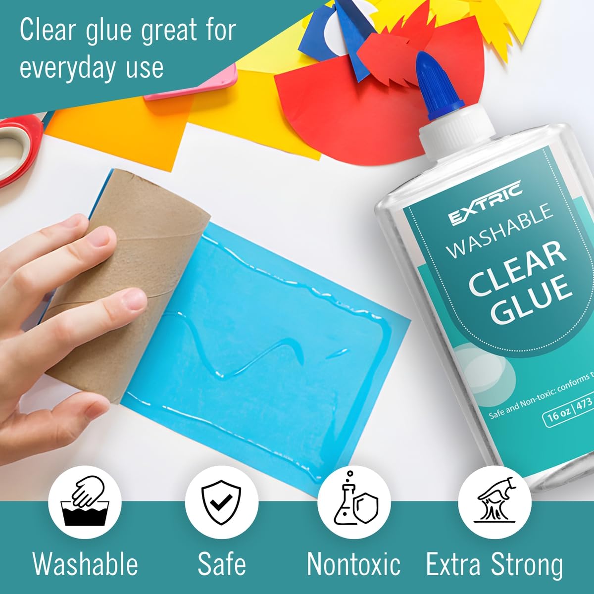 Elmer's Liquid School Glue, Clear, Washable, 9 Ounces, 1 Count Pack of 2