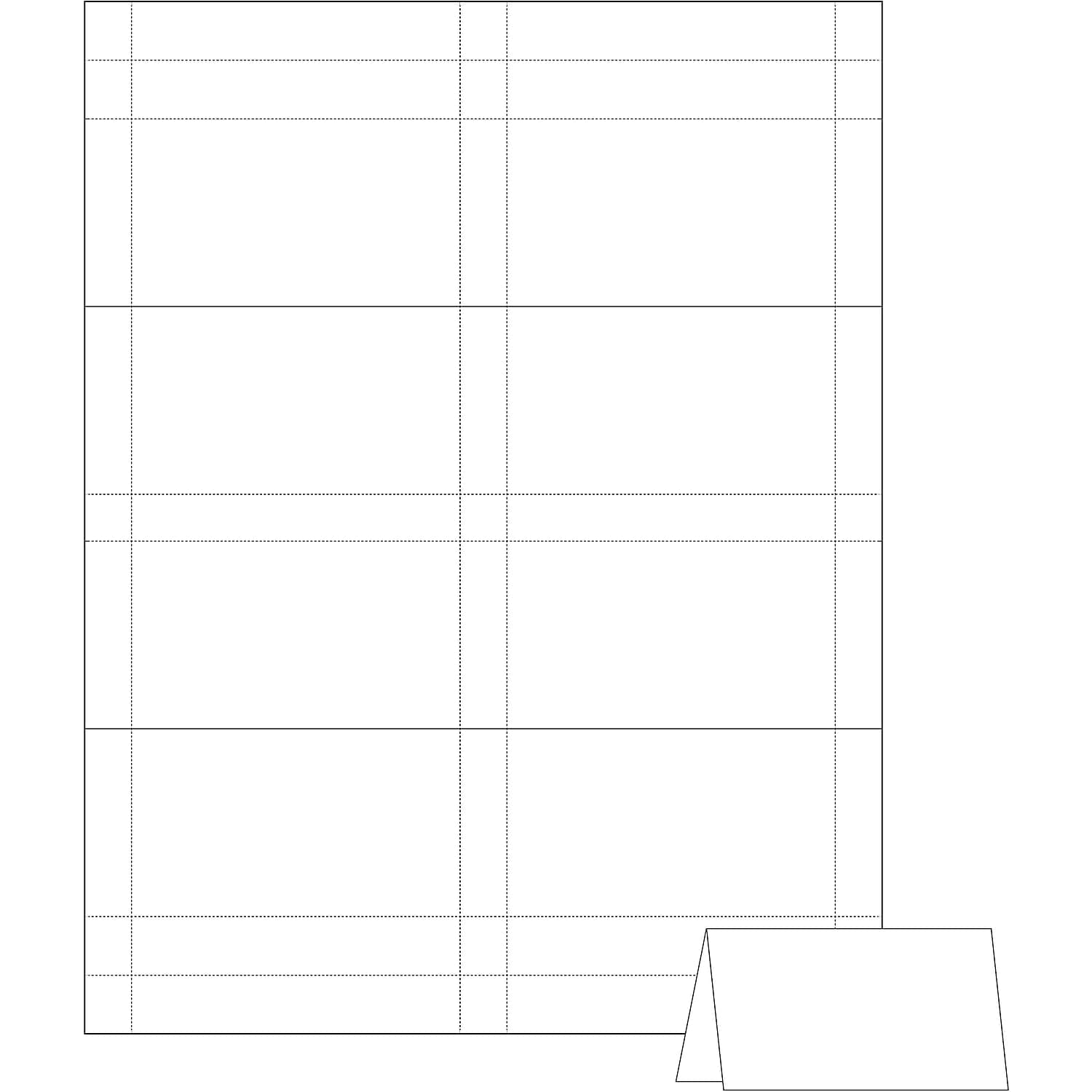 Avery 5302 Small Tent Card, White, 2 X 3-1/2, 4 Cards/Sheet, 160 Cards/Box