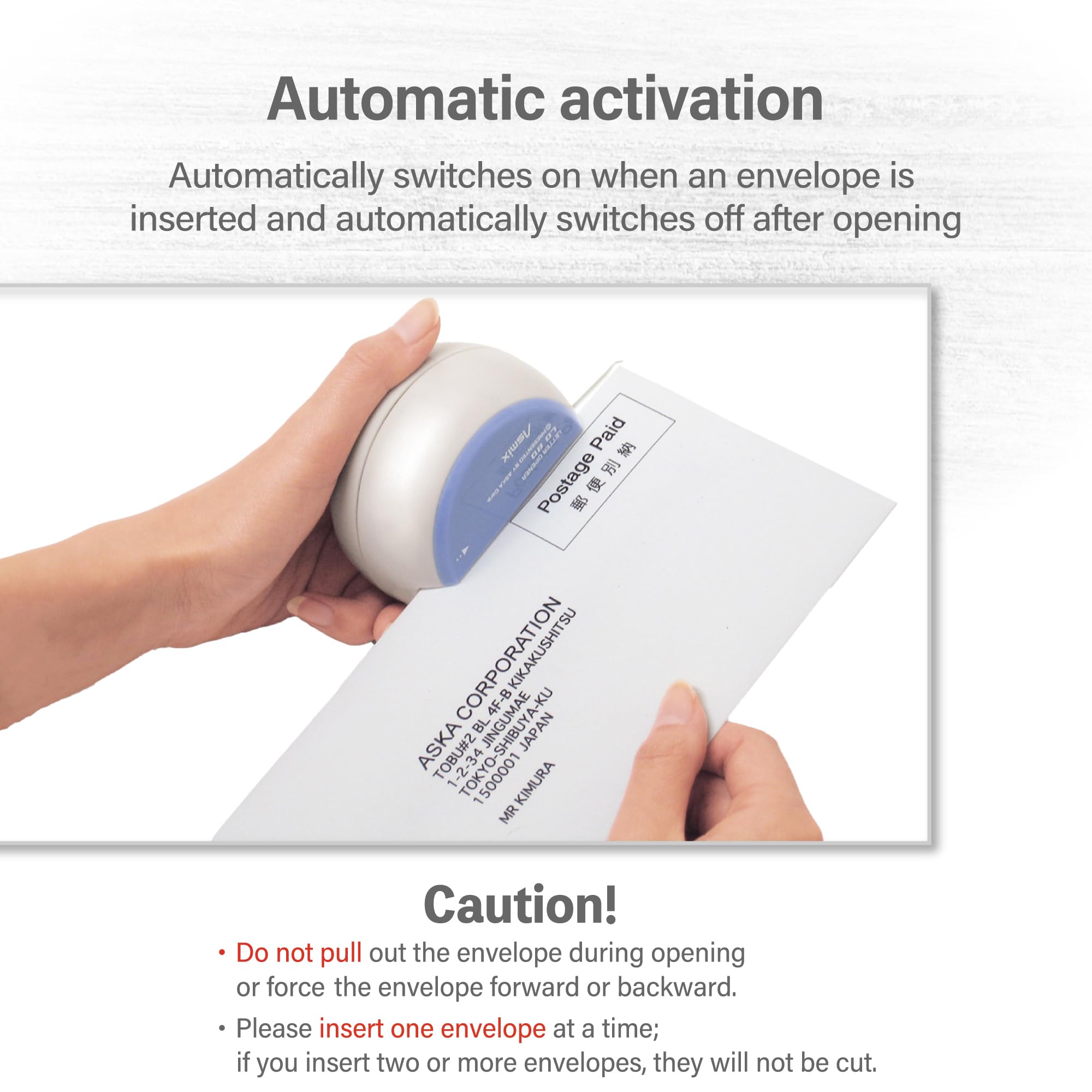 Electric letter opener, Letter openers envelope, Envelope opener, Blue Asmix LO80B (Japan import)
