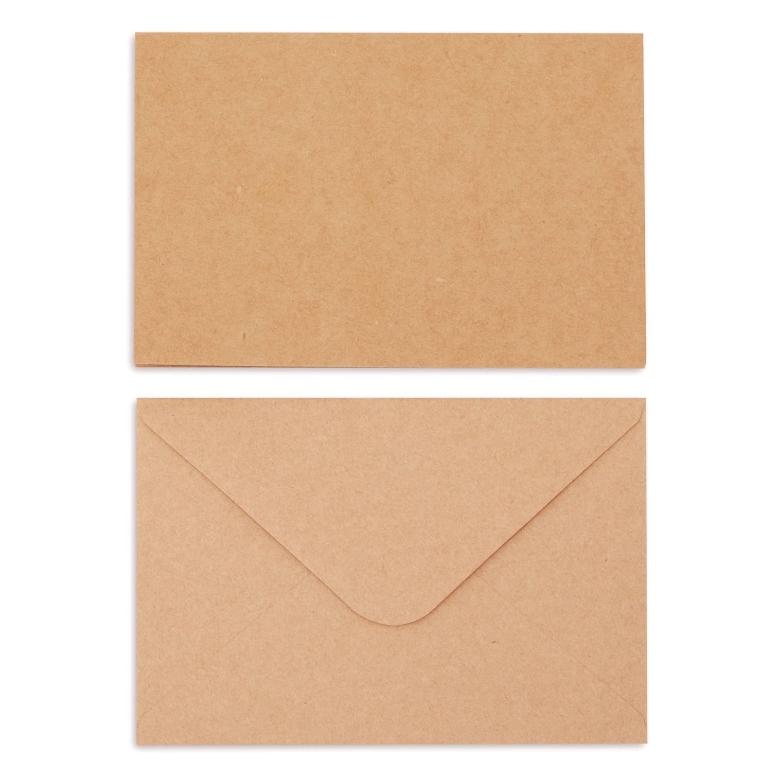 48 Pack Kraft Brown Blank Greeting Cards with Envelopes, Folded Cardstock for DIY Wedding, Birthday Invitations, Crafts (4x6 In)