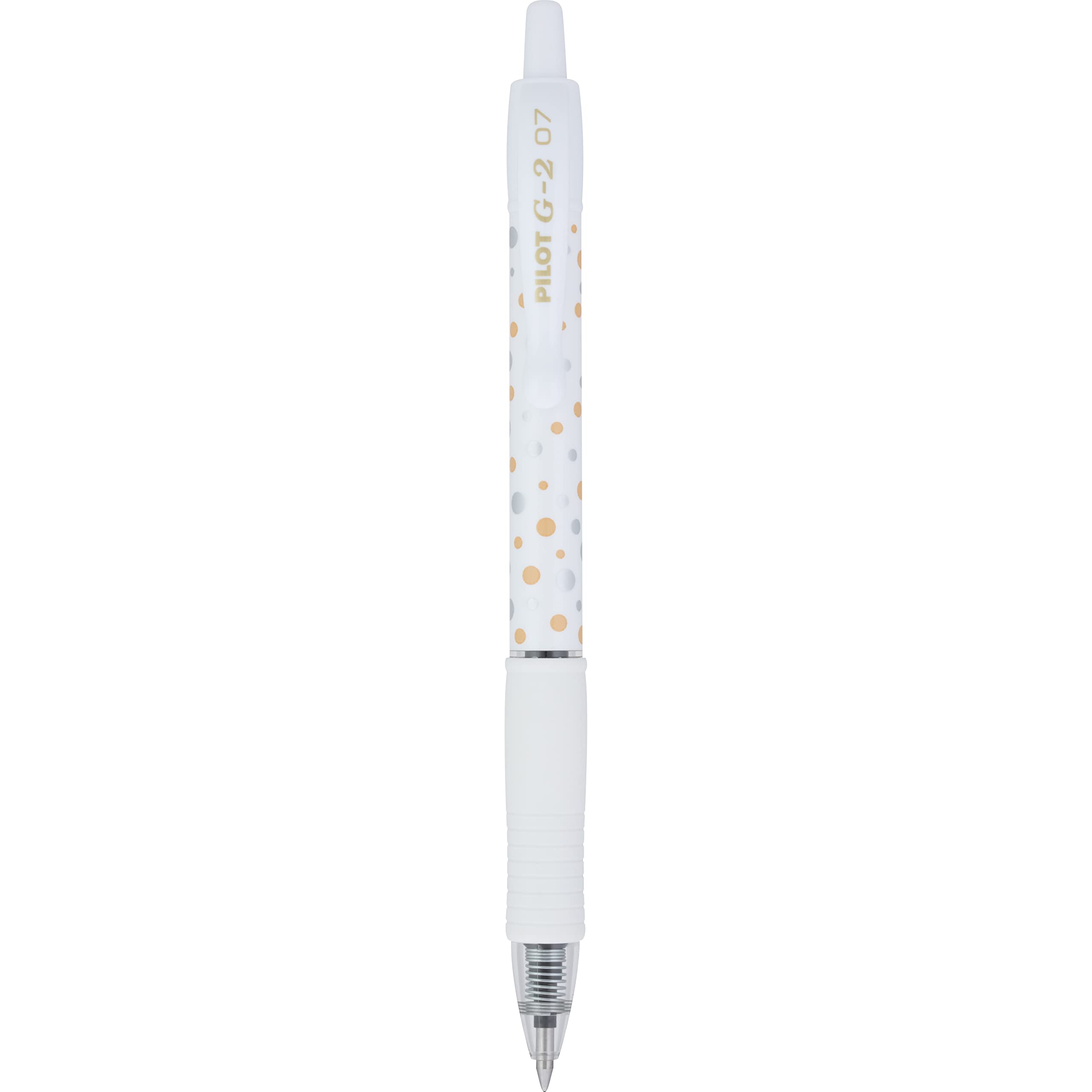 PILOT Pen G2 Design Collection Dots, Refillable & Retractable Gel Ink Pens, Fine Point, 0.7mm, 5-Pack