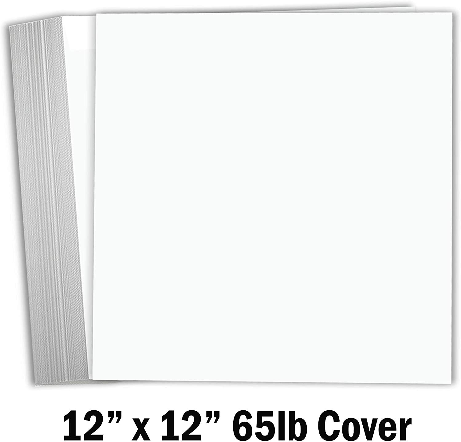 Hamilco White Cardstock Scrapbook Paper 12x12 65lb Card Stock – 25 Pack