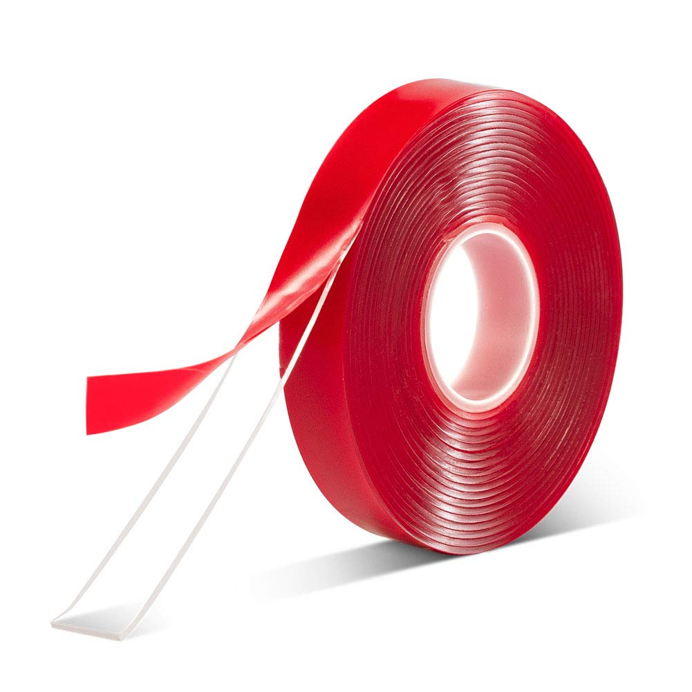 Double Sided Tape Heavy Duty - 1/2"10'Ā Acrylic Strong Adhesive Removable Double Sided Mounting Tape Clear for Carpet Fix/Home Office Wall/DIY Crafts/Poster/LED Lights/Car Glass Decor