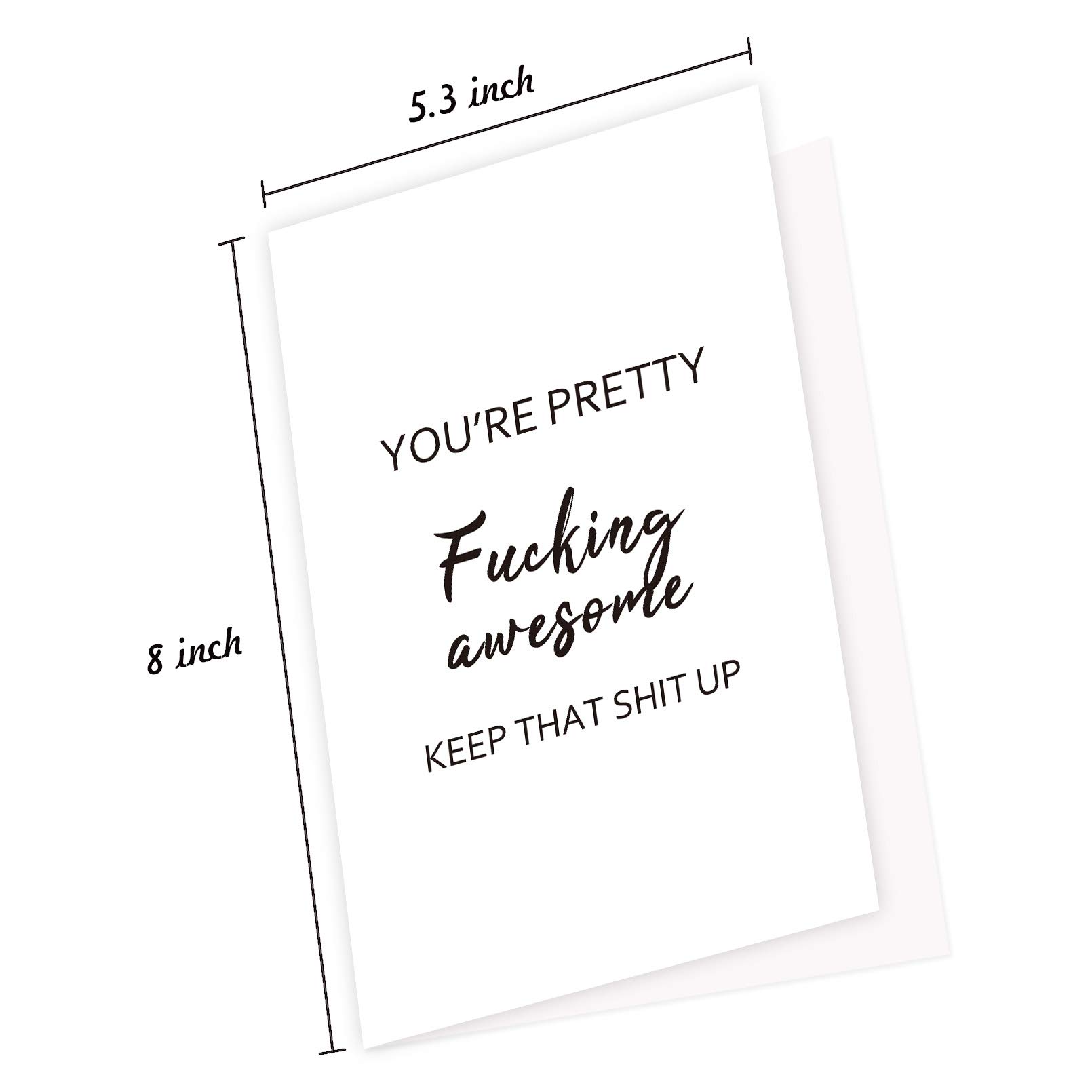 You're Pretty Fucking Awesome, Funny Thank You Card, Encourage Thanks Greeting Card