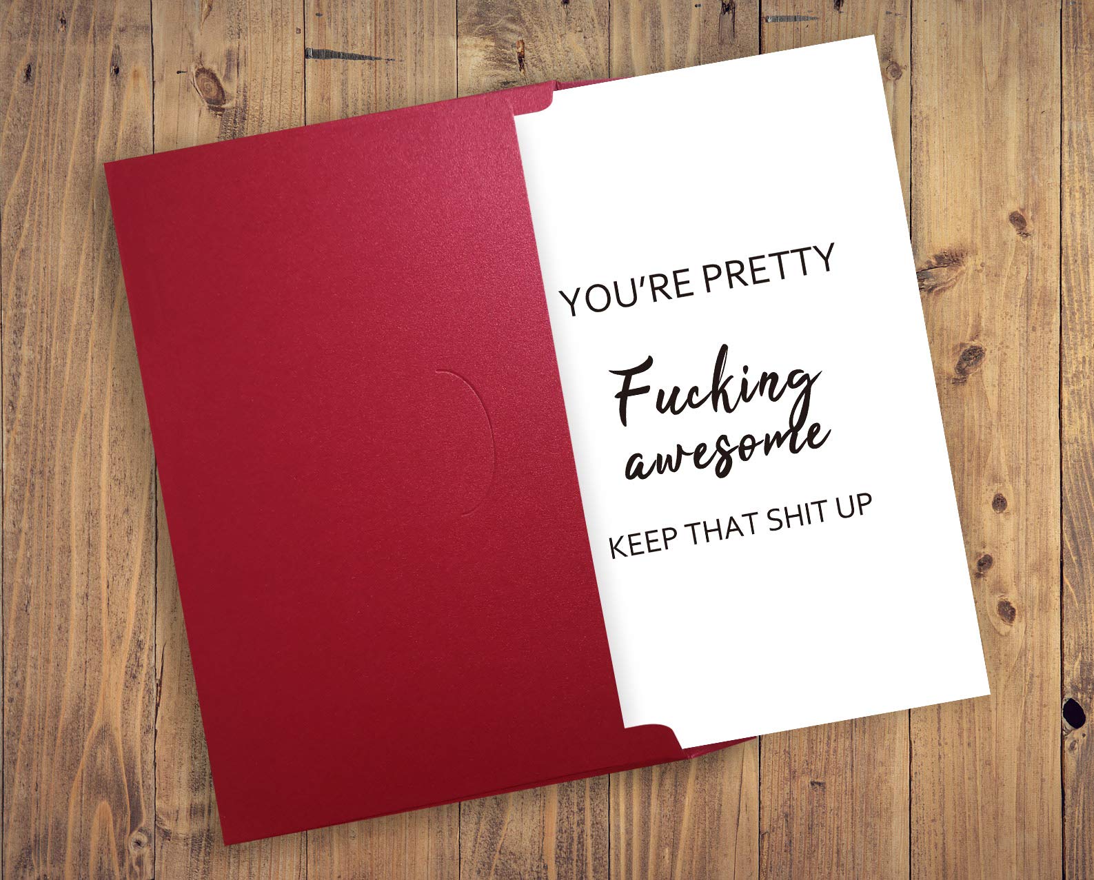 You're Pretty Fucking Awesome, Funny Thank You Card, Encourage Thanks Greeting Card