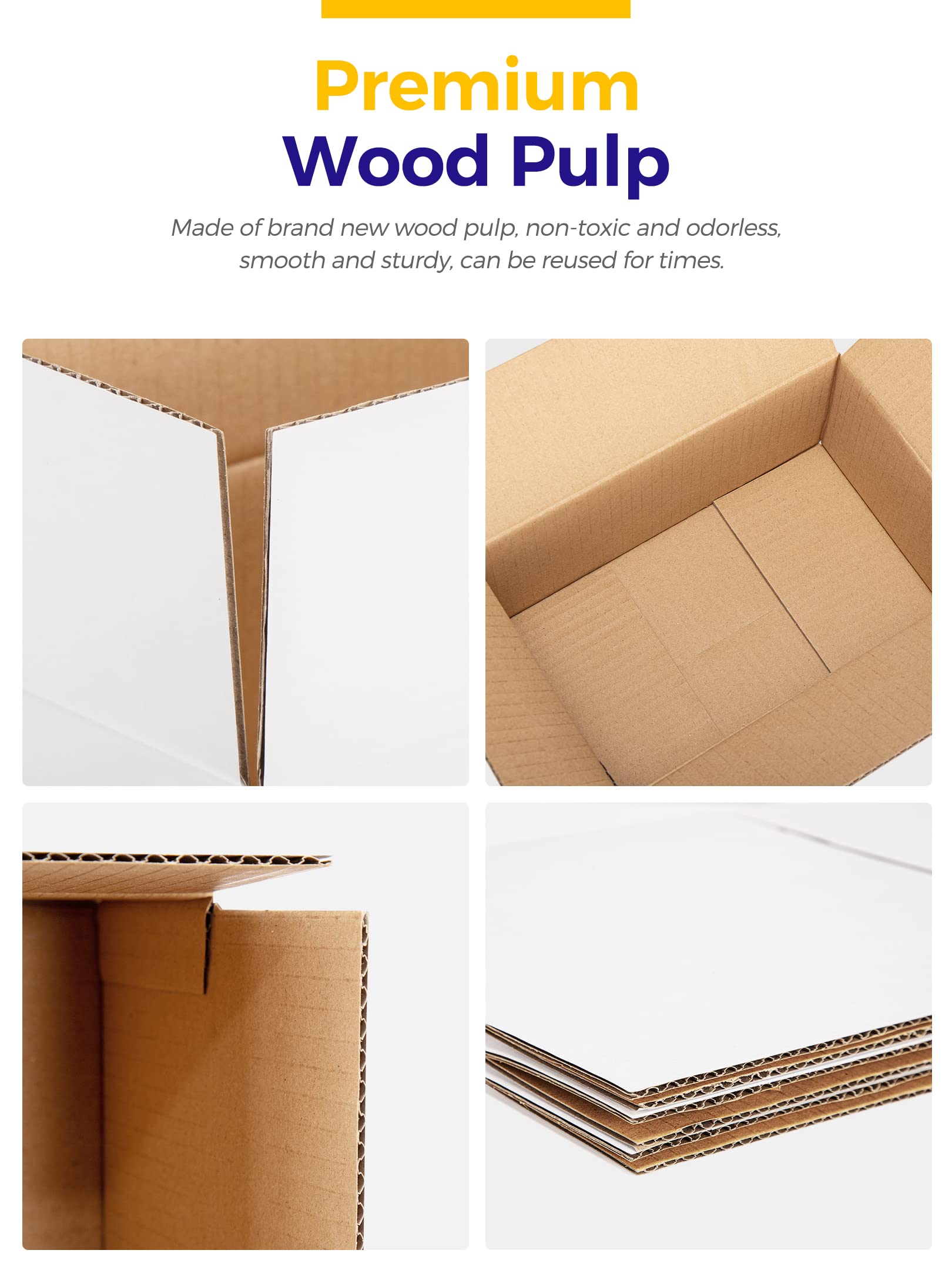 MESHA White Corrugated Mailing Box 9X6X4 Shipping Boxes Cardboard For Small Business Packaging Mailer 25PACK