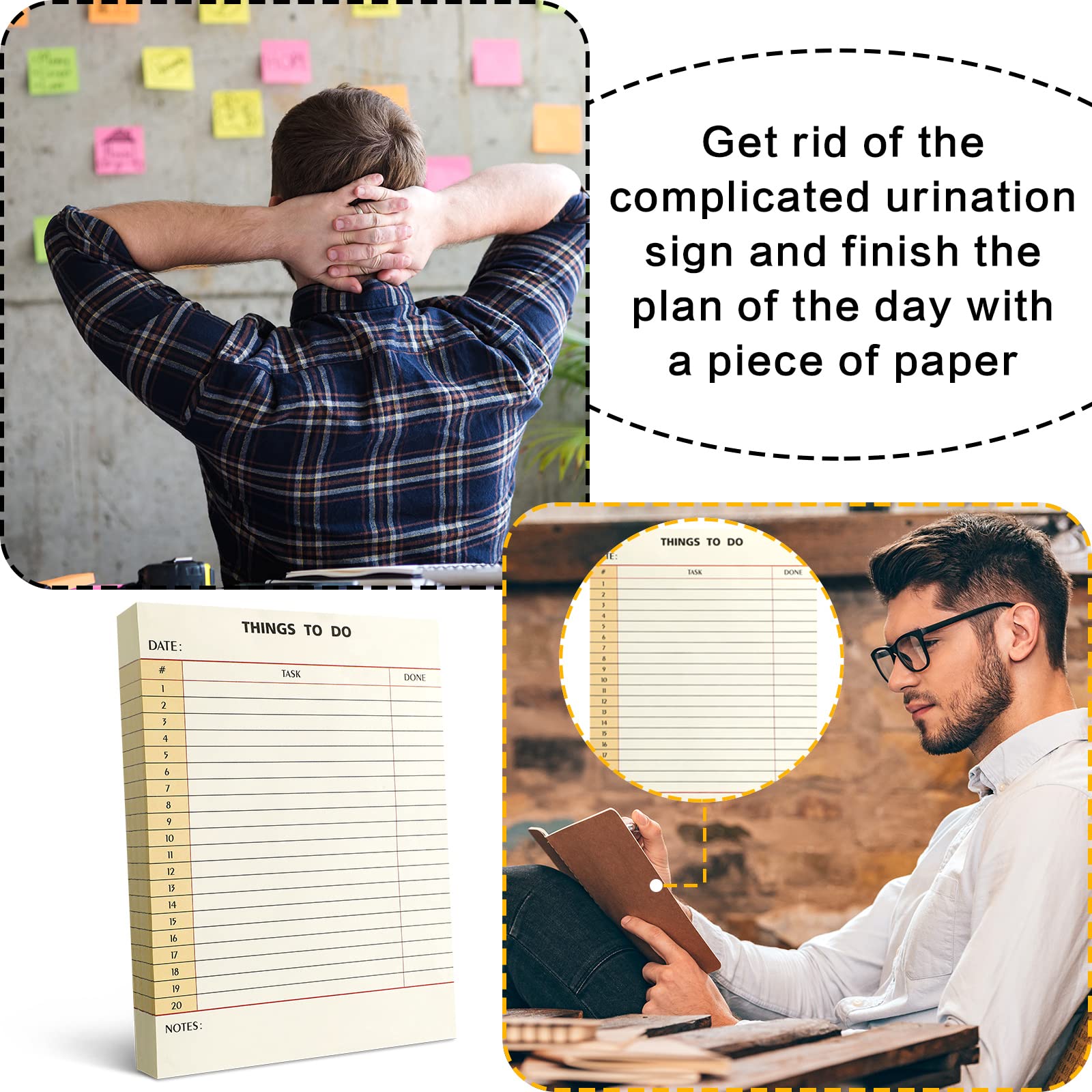 300 Sheets Library Card To Do List Notepad Things To Do Memo Writing Pad Daily Reminder Planner Notebook Office List Planning Project Homework Pad for Daily Task, 6 x 8 Inches