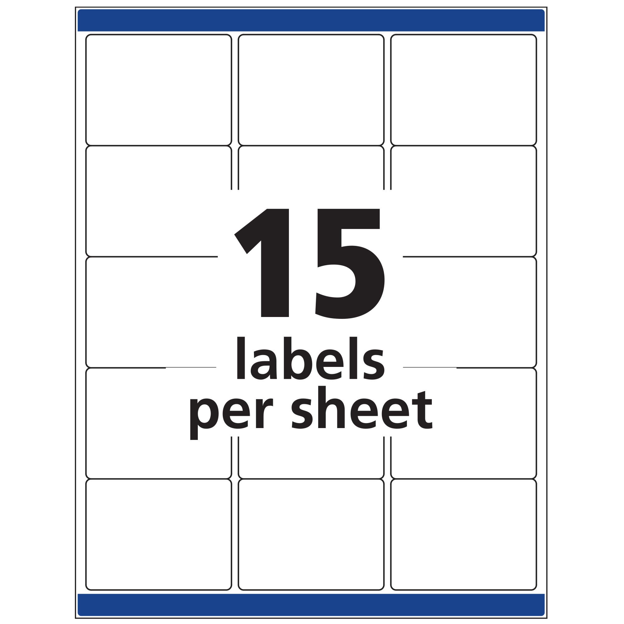 Avery ID Labels, Sure Feed Technology, Permanent Adhesive, 2" x 2-5/8", 225 Labels (6572)