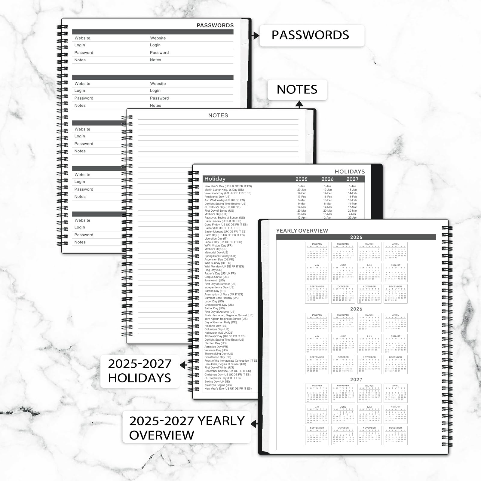 Monthly Planner 2023-2024 - 24 Months Planner, 9'' x 11'', January 2023 - December 2024, Calendar Planner with Tabs and Ample Writing Blocks, Good for Home and School Planning