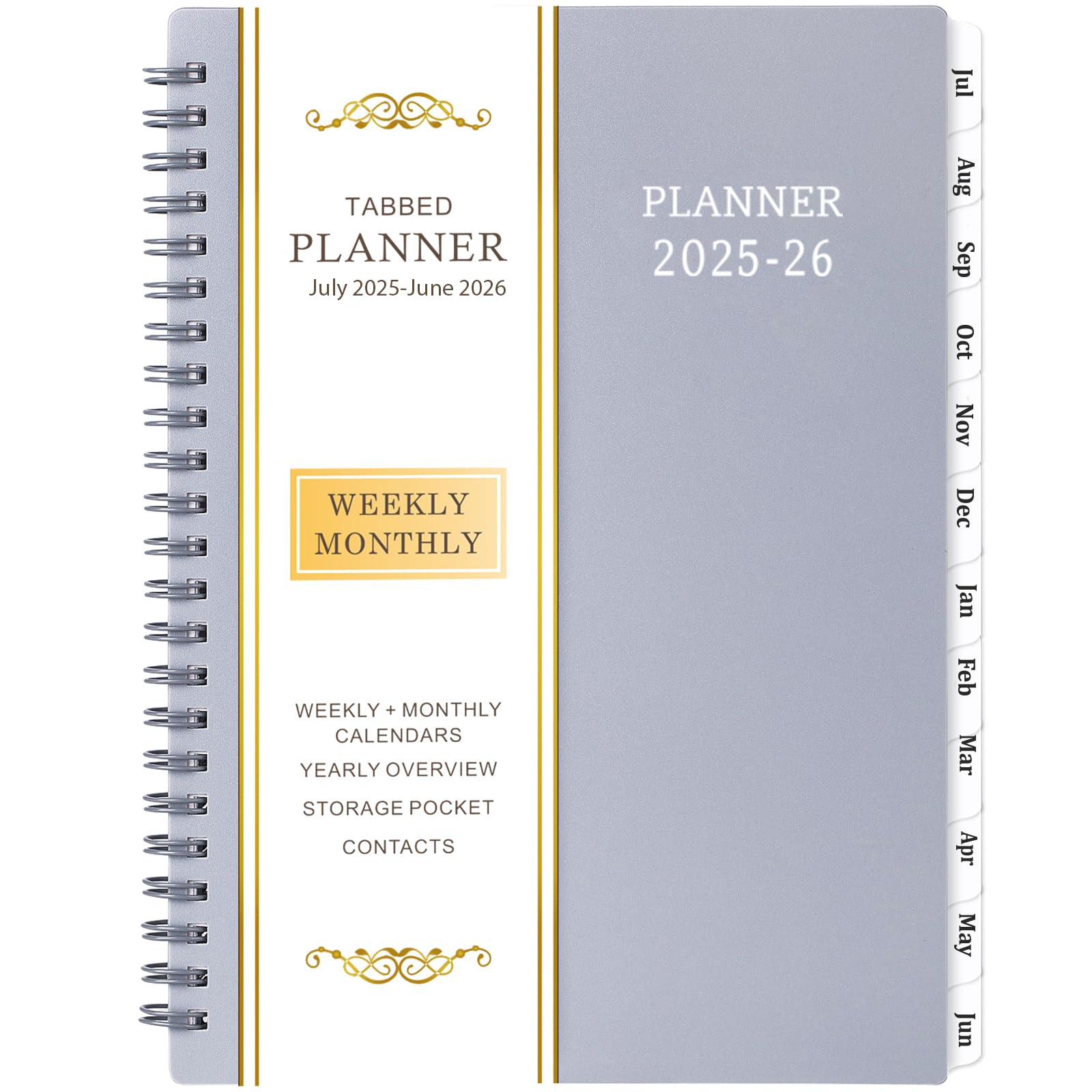 2023-2024 Planner - Weekly & Monthly Academic Planner 2023-2024, July 2023 - June 2024, 6.25" × 8.3", Tabs, Inner Pocket, Strong Twin-Wire Binding, Improving Your Time Management Skill
