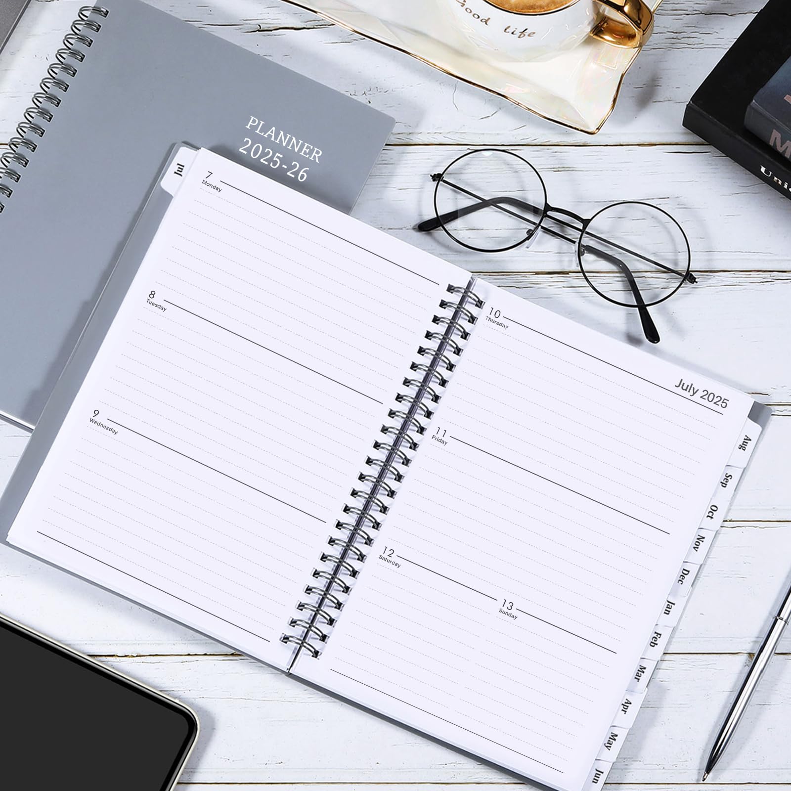 2023-2024 Planner - Weekly & Monthly Academic Planner 2023-2024, July 2023 - June 2024, 6.25" × 8.3", Tabs, Inner Pocket, Strong Twin-Wire Binding, Improving Your Time Management Skill