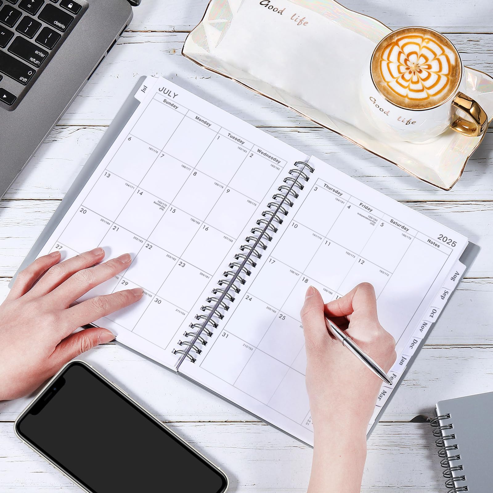 2023-2024 Planner - Weekly & Monthly Academic Planner 2023-2024, July 2023 - June 2024, 6.25" × 8.3", Tabs, Inner Pocket, Strong Twin-Wire Binding, Improving Your Time Management Skill