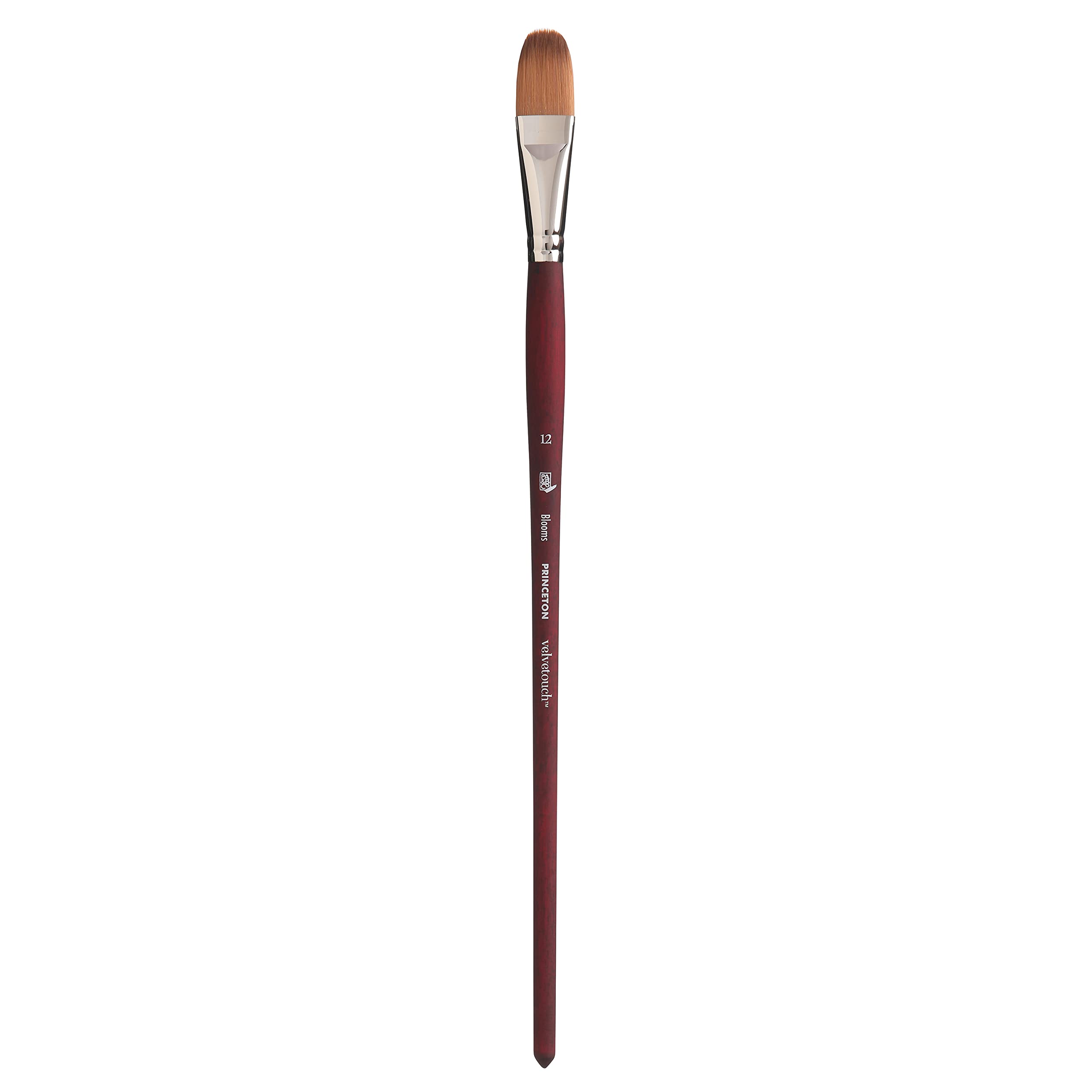 Princeton Velvetouch Blooms Brush, Long Handle, Size 12 - Professional Artist Brushes for Mixed Media, Acrylic, Oil