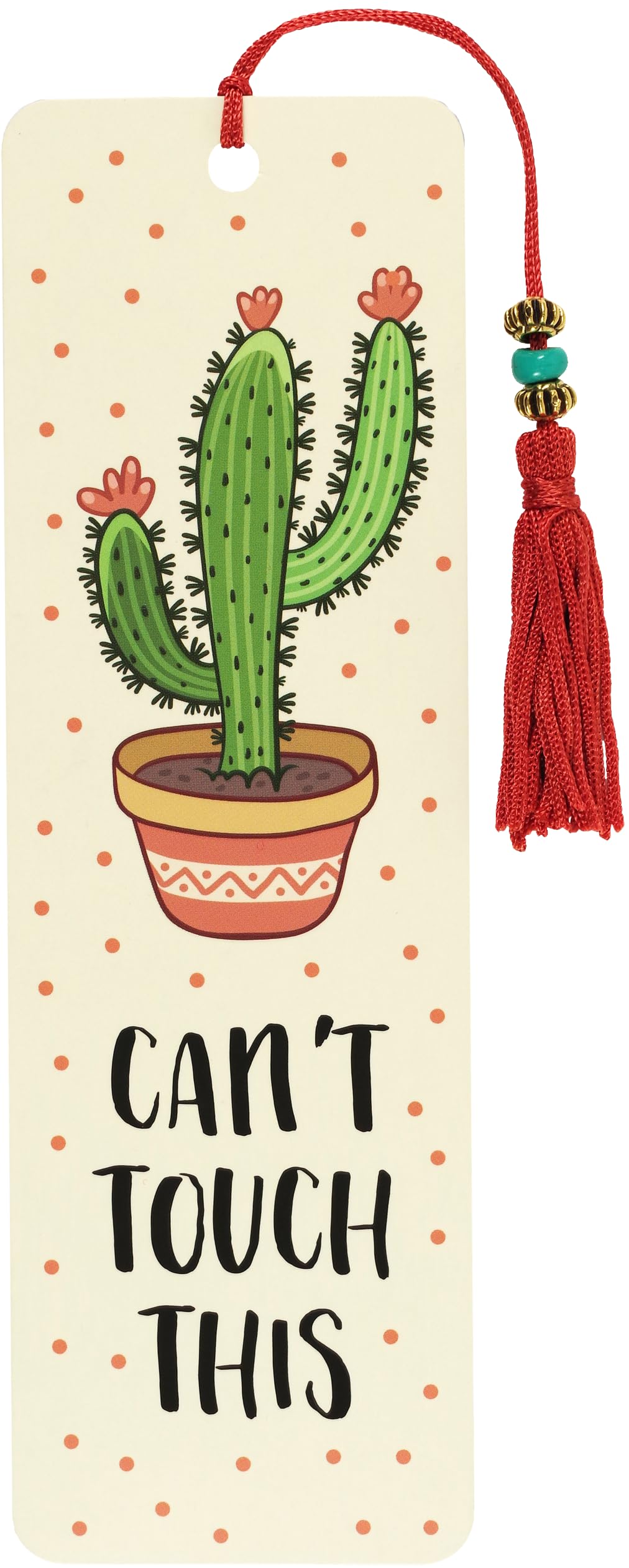 Can't Touch This Beaded Bookmark