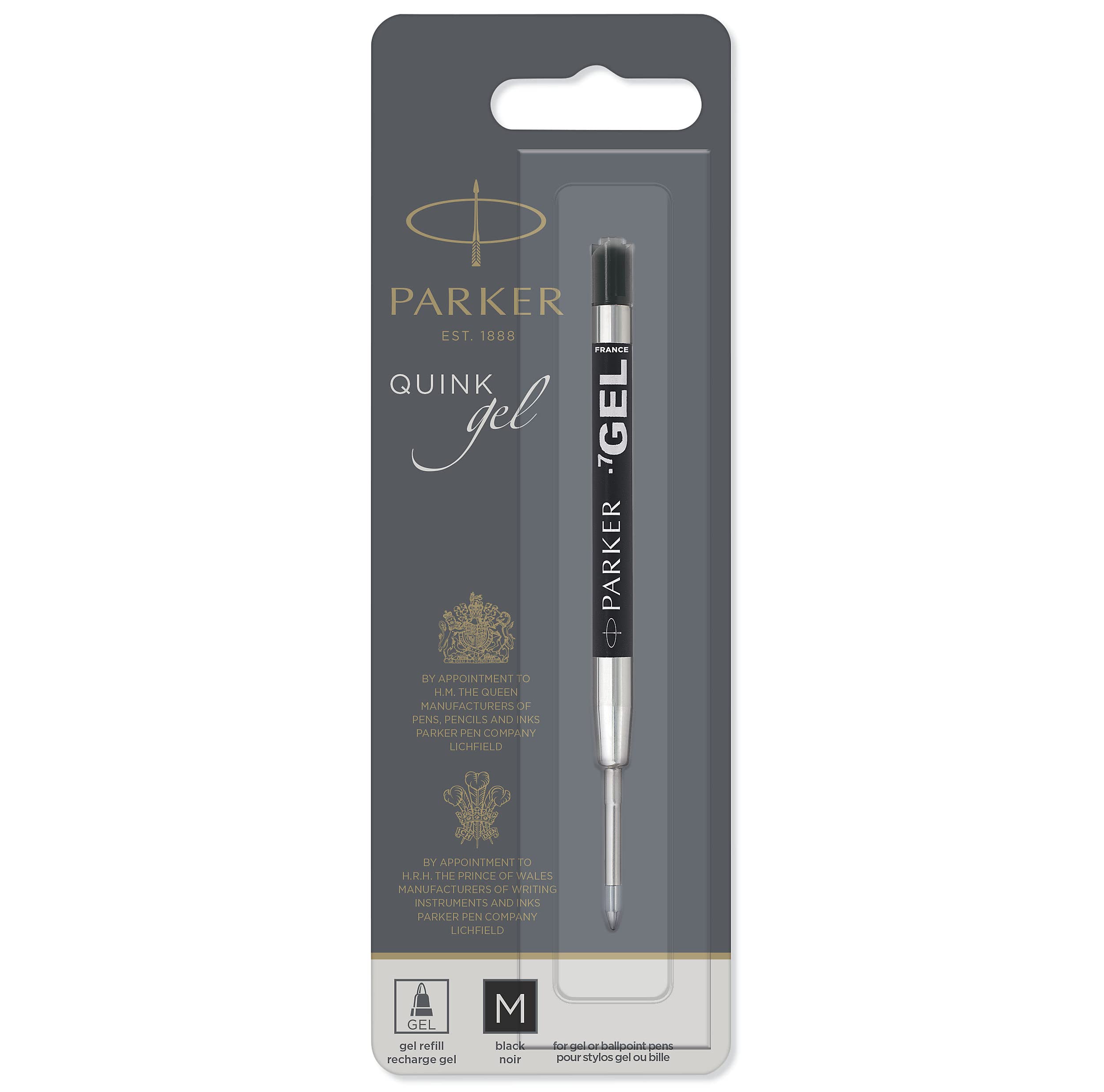 Parker Gel Ball Pen Refill Medium Nib, Black