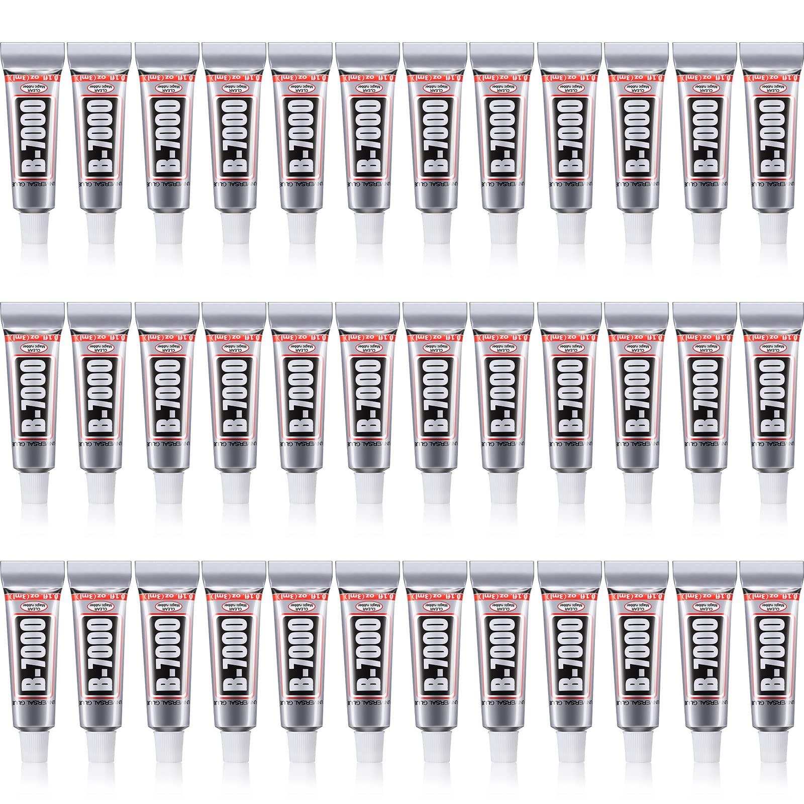 40 Pieces B-7000 Adhesive Multi-Function Glues Paste Adhesive in 3ml for DIY Craft Glass, Wooden, Manicure, Jewelry Making Supplies