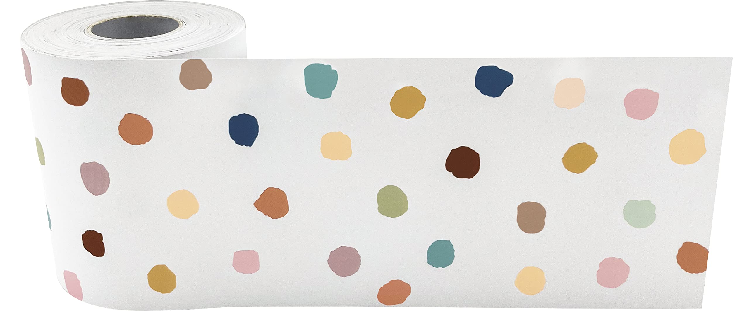 Teacher Created Resources Everyone is Welcome Painted Dots Straight Rolled Border Trim (TCR8912)