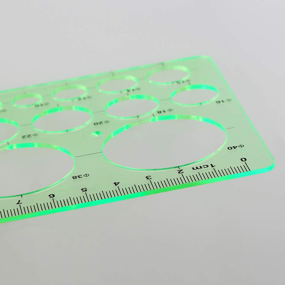 Geometric Drawings Templates Measuring Geometry Rulers 15 Pcs with 1 Pack File Bag for Design School Studying Office Buildingā¦